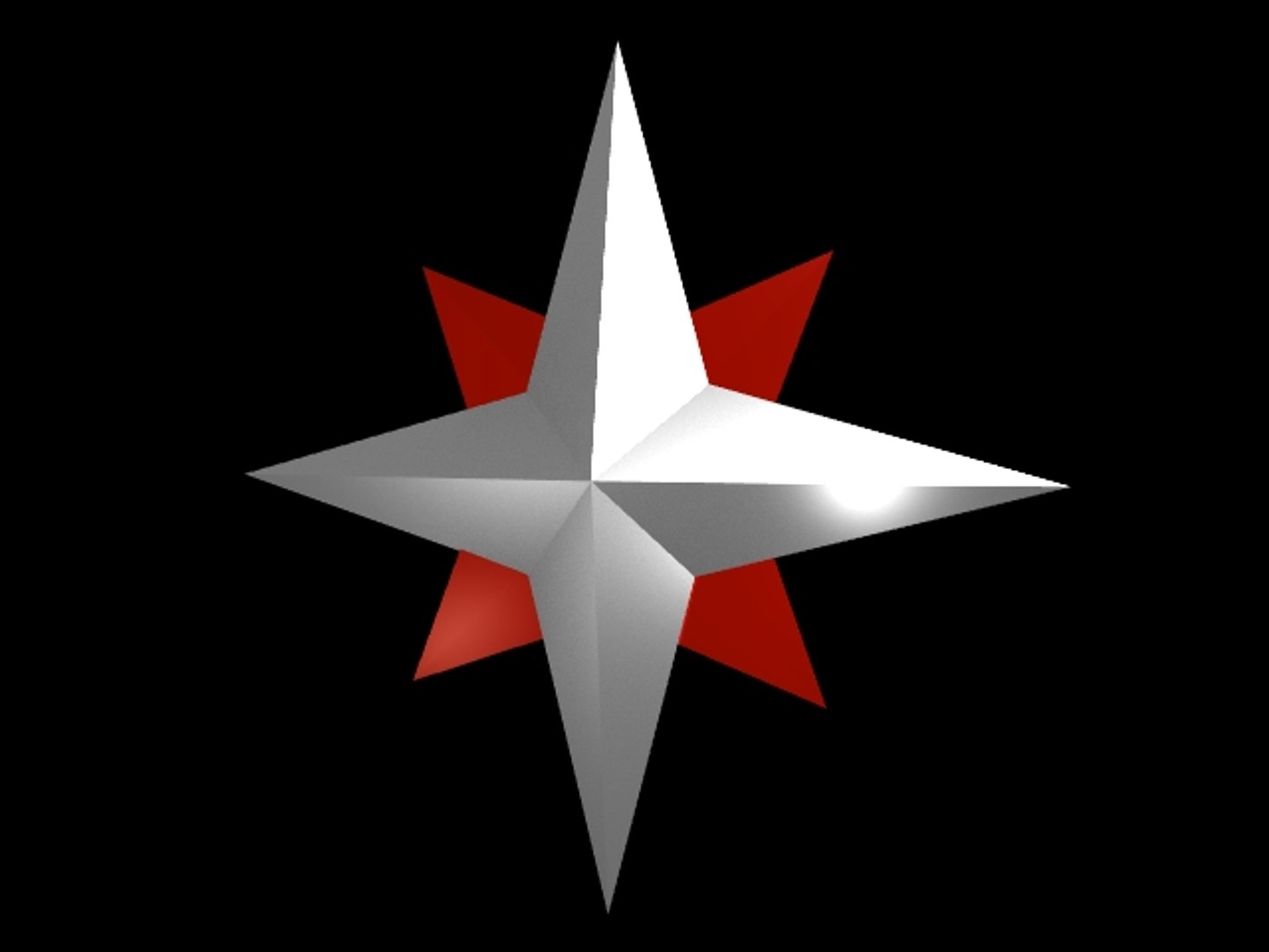 3d Model Compass Rose