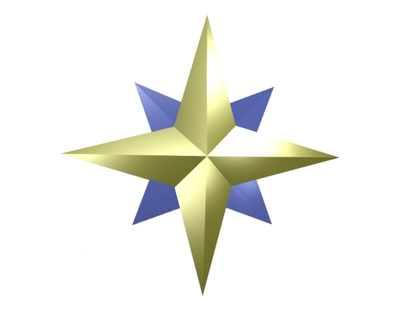 3d Model Compass Rose
