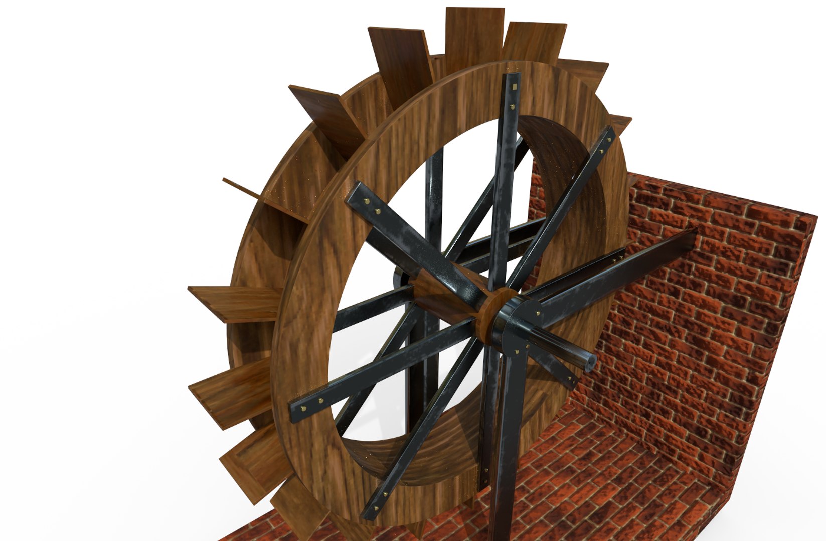 3D Model Water Wheel - TurboSquid 1399728