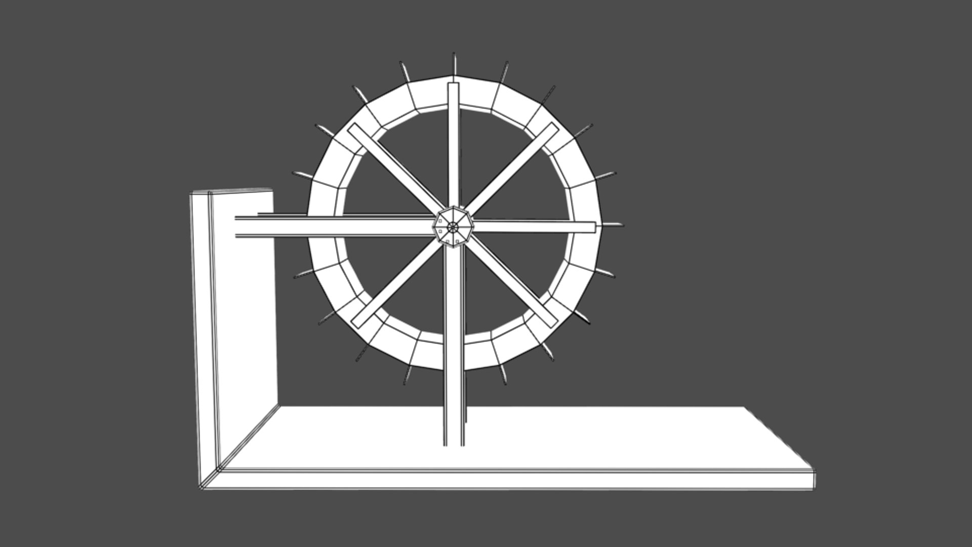 3D Model Water Wheel - TurboSquid 1399728