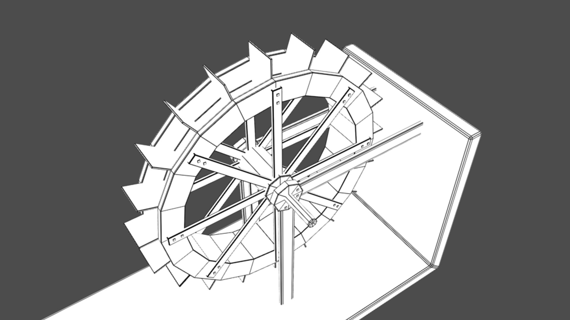3D Model Water Wheel - TurboSquid 1399728