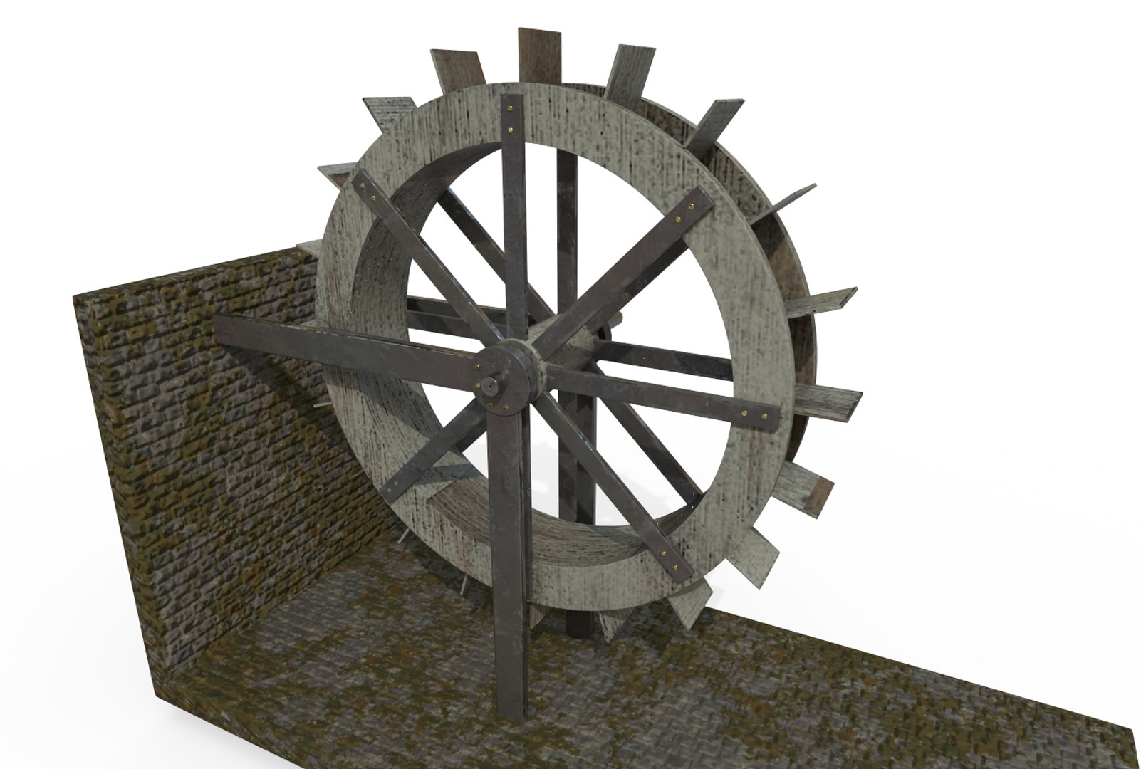 3D Model Water Wheel - TurboSquid 1399728