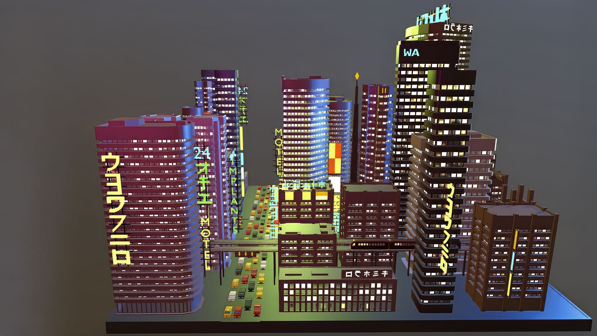 City -lowpoly -Lowpoly City In The Night 3D Model - TurboSquid 2218663