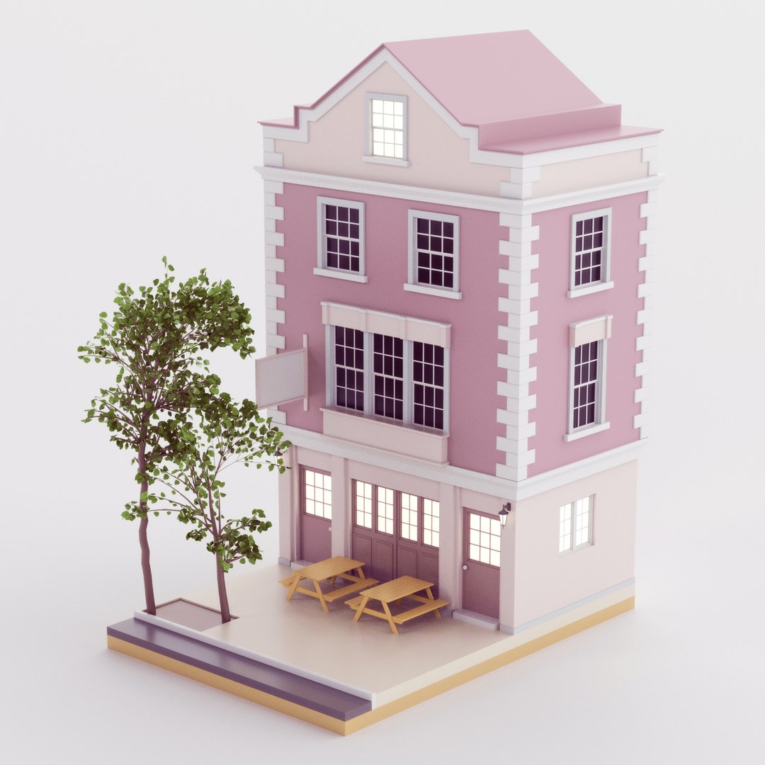 Cartoon Building 05 3D - TurboSquid 1796381