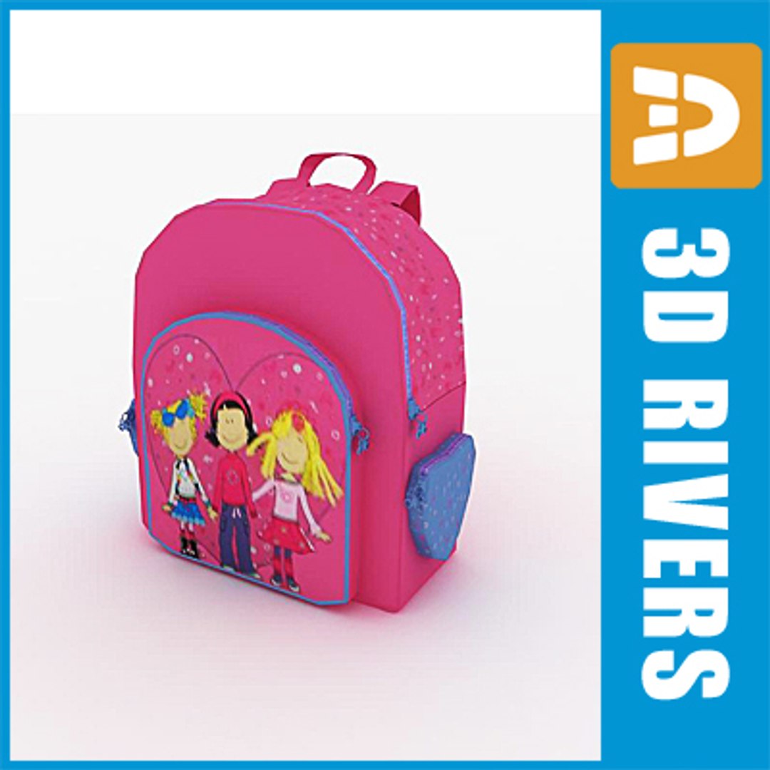 3d model kids bag