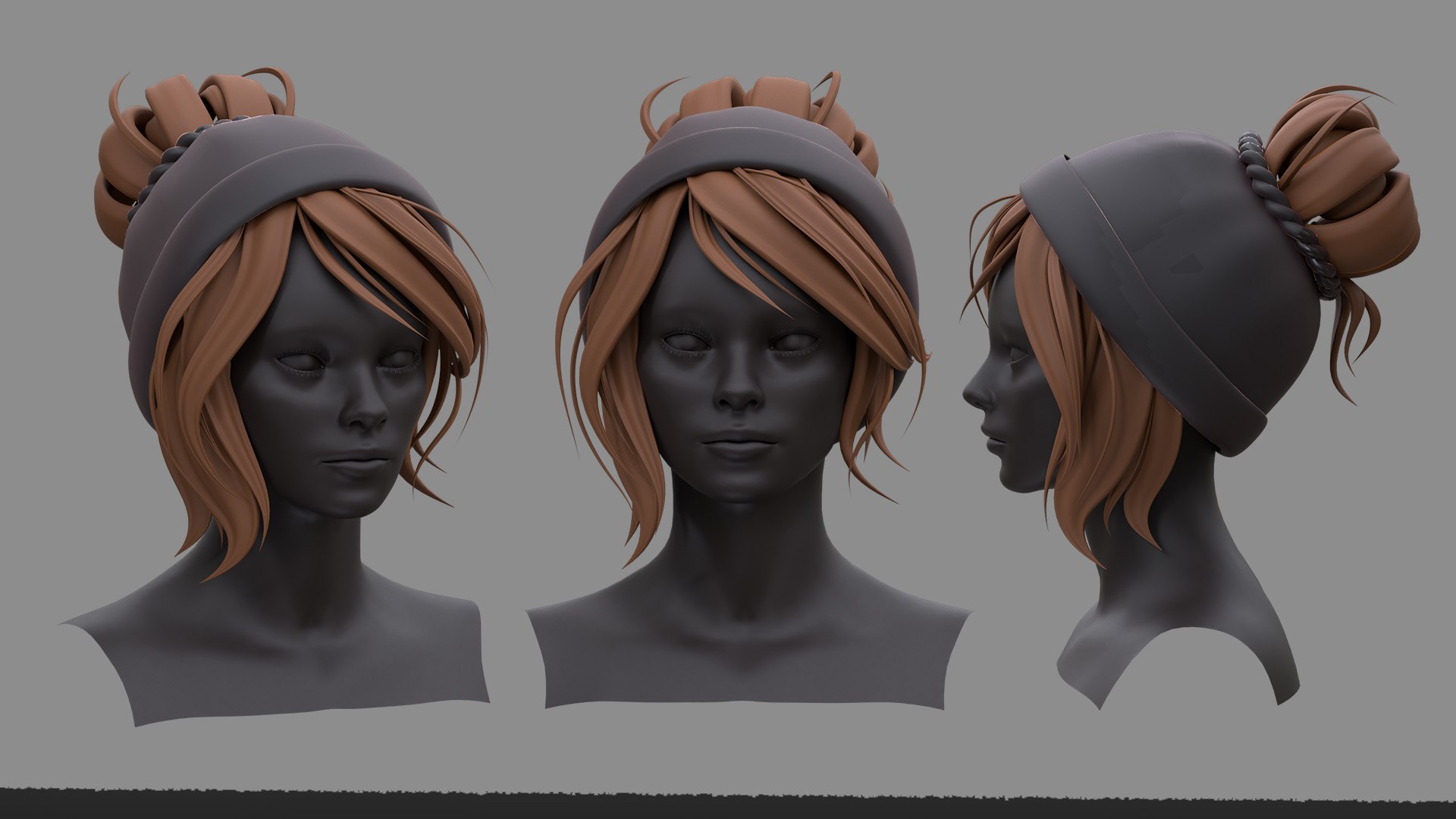 12 Hairstyle With Accessories 3D Model - TurboSquid 2155181