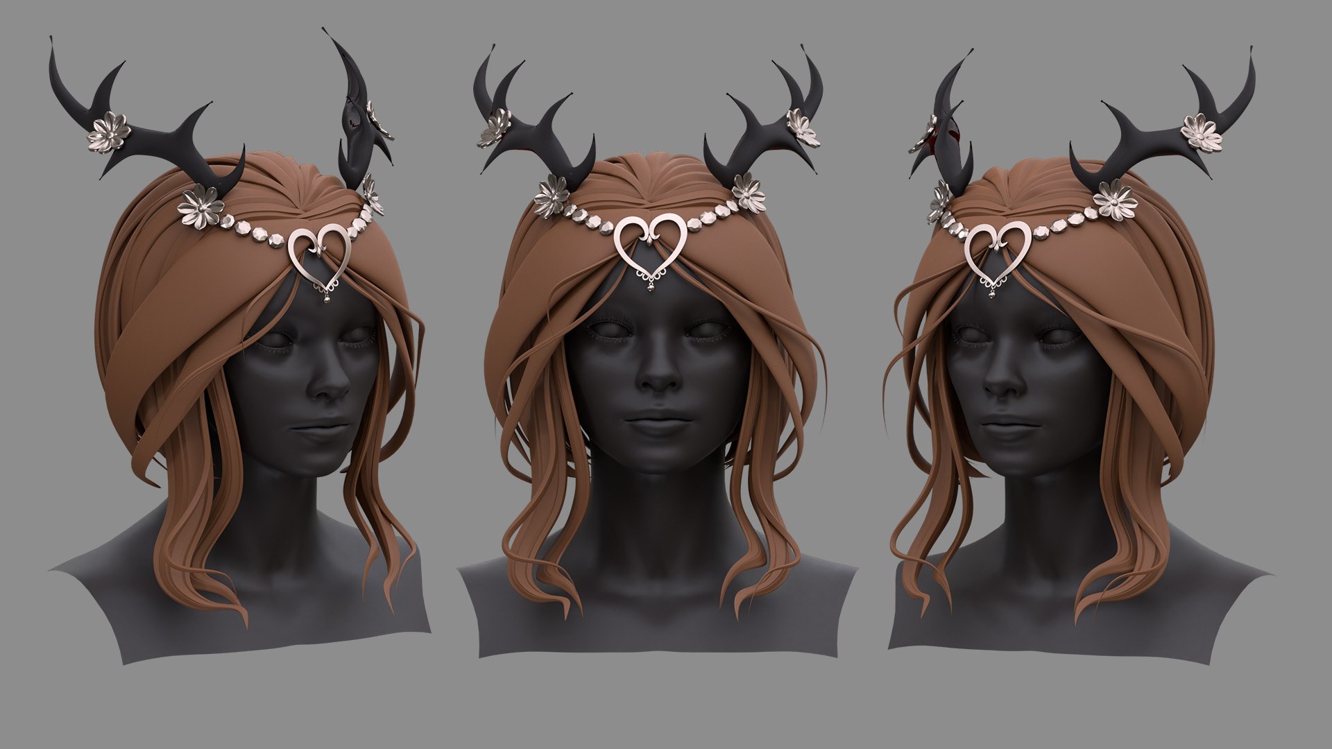 12 Hairstyle With Accessories 3D Model - TurboSquid 2155181