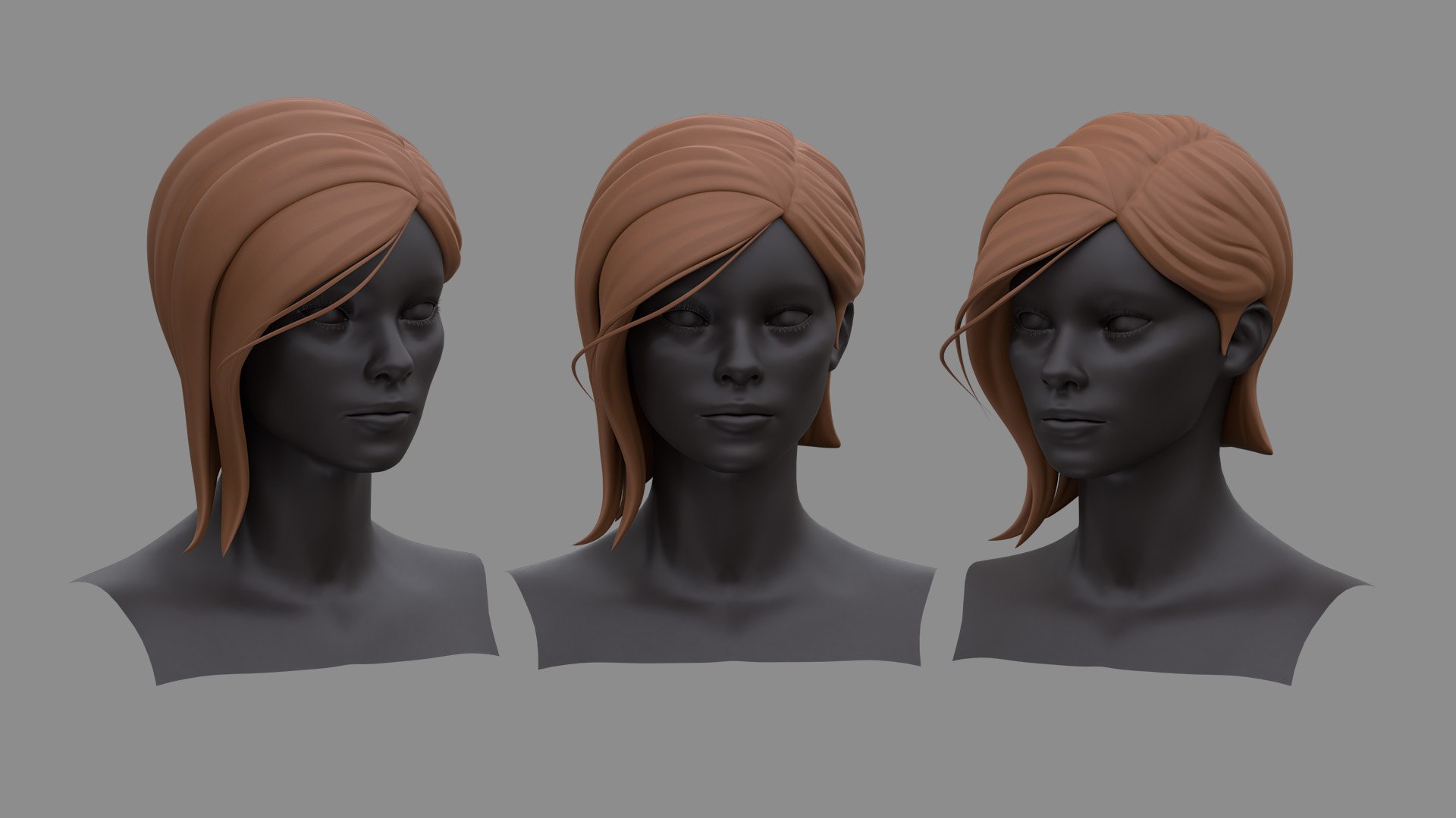 12 Hairstyle With Accessories 3D Model - TurboSquid 2155181