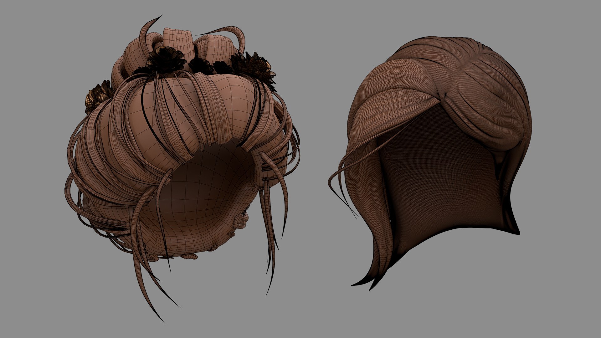 12 Hairstyle With Accessories 3D Model - TurboSquid 2155181