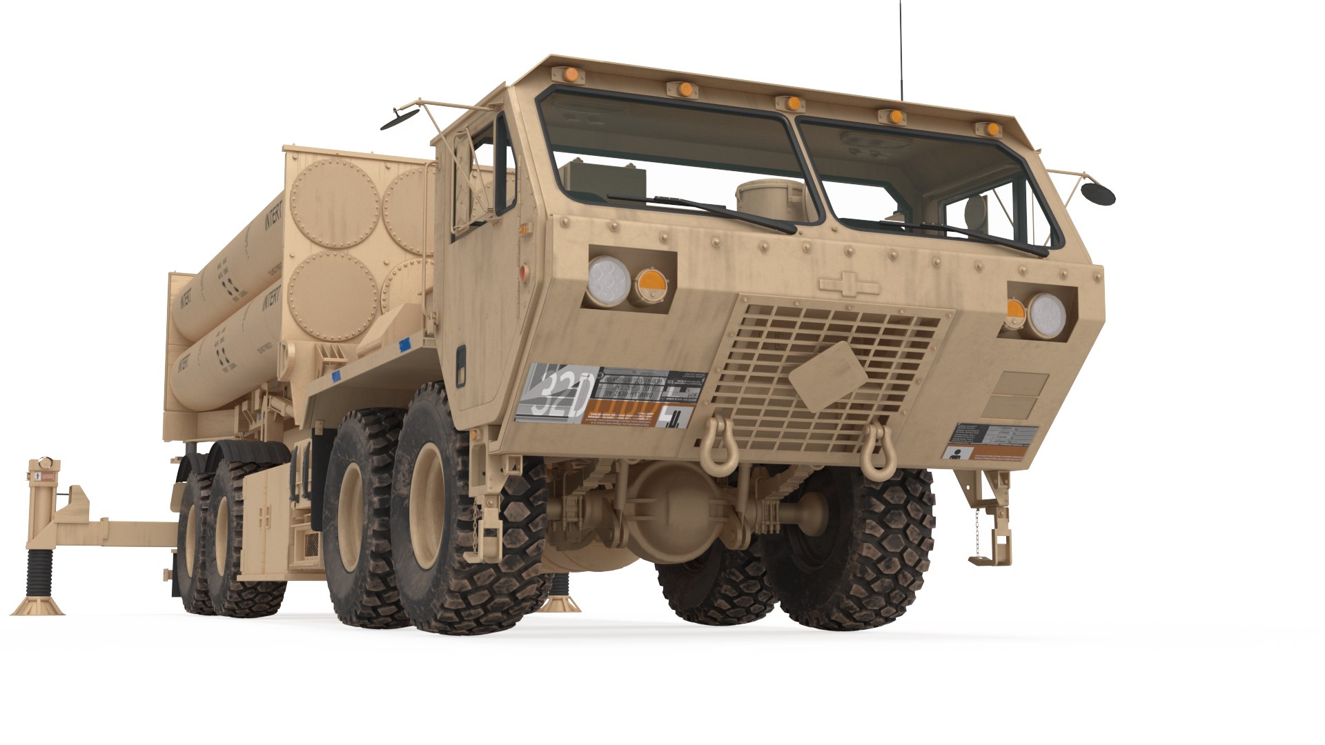 US Mobile Anti Ballistic Missile System THAAD V-Ray2015max Model ...
