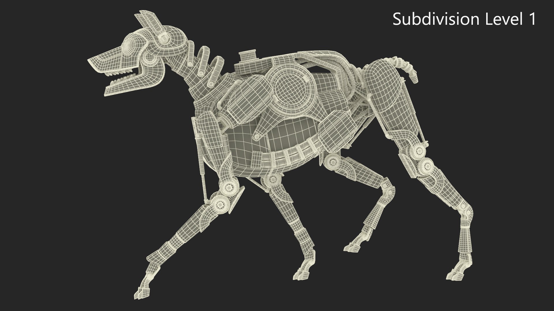 3D Futuristic Robotic Dog White In Walking Pose - TurboSquid 2270194