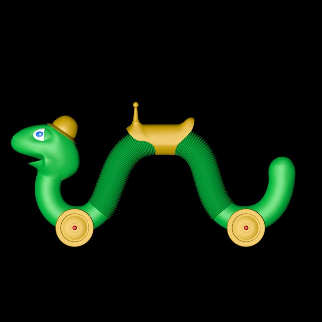3d Inchworm Toy Model