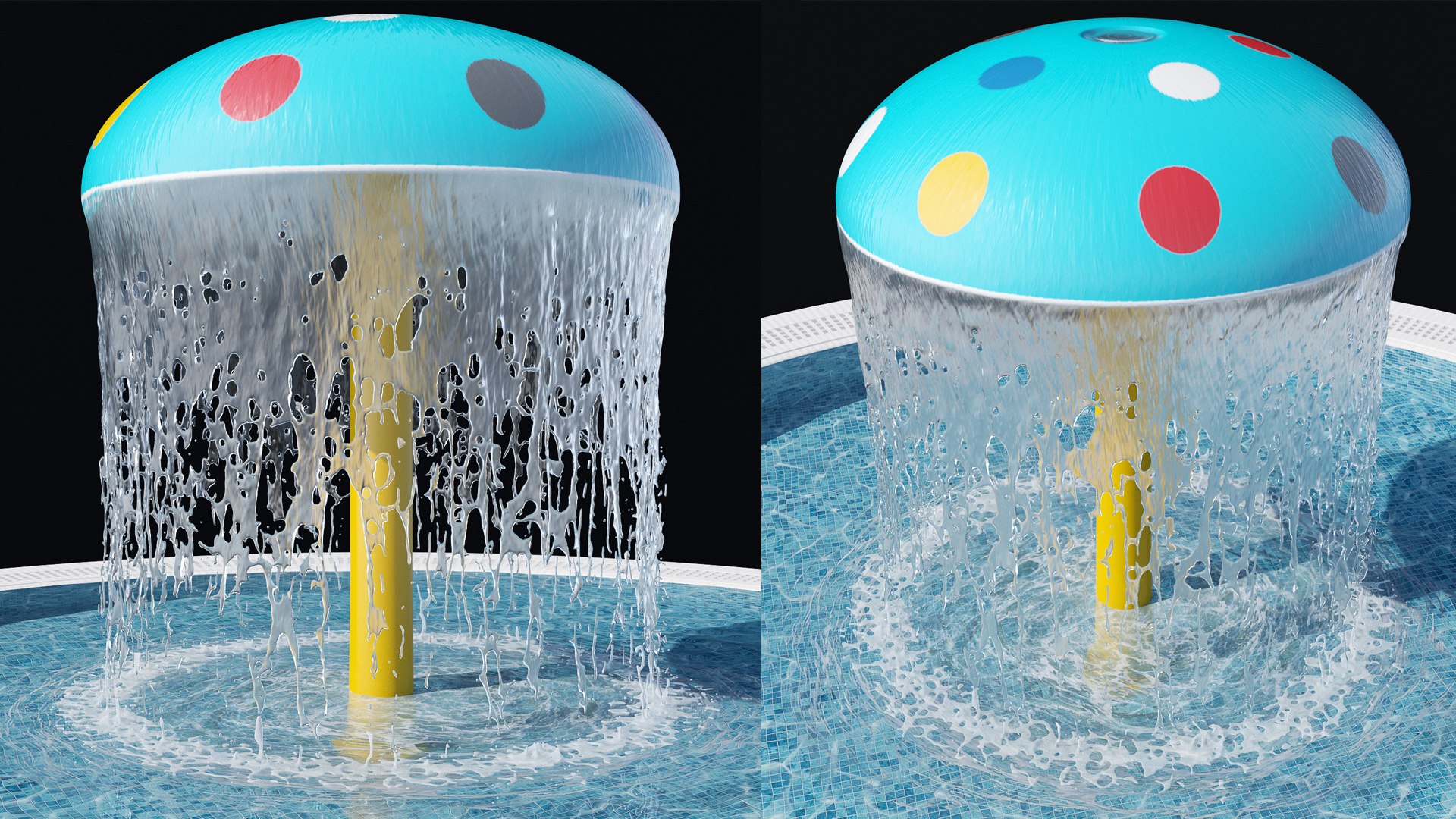 3D Model Water Park Mushroom 2 - TurboSquid 2114636