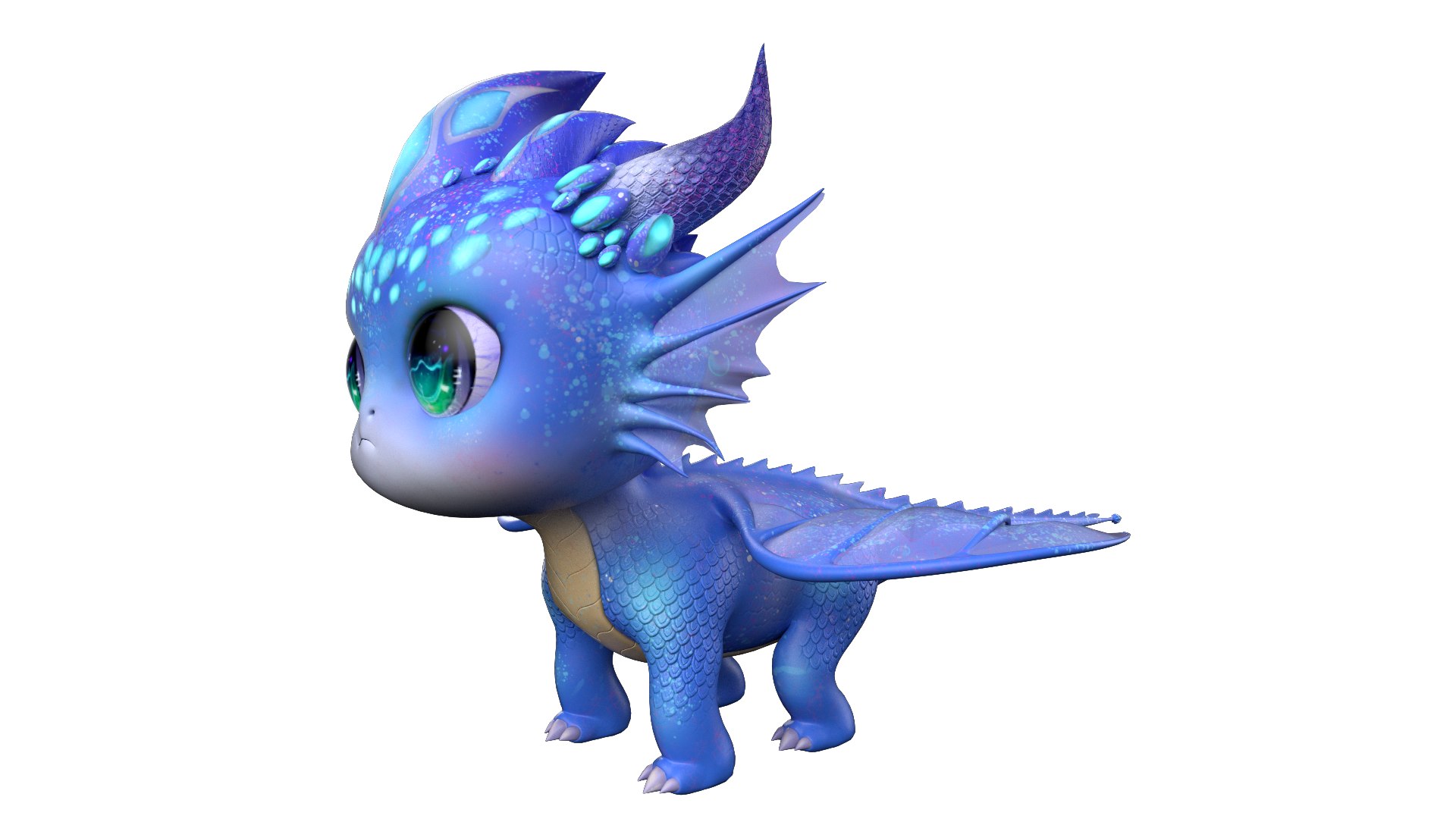 3D Cartoon Dragon Female Character Model - TurboSquid 2369439