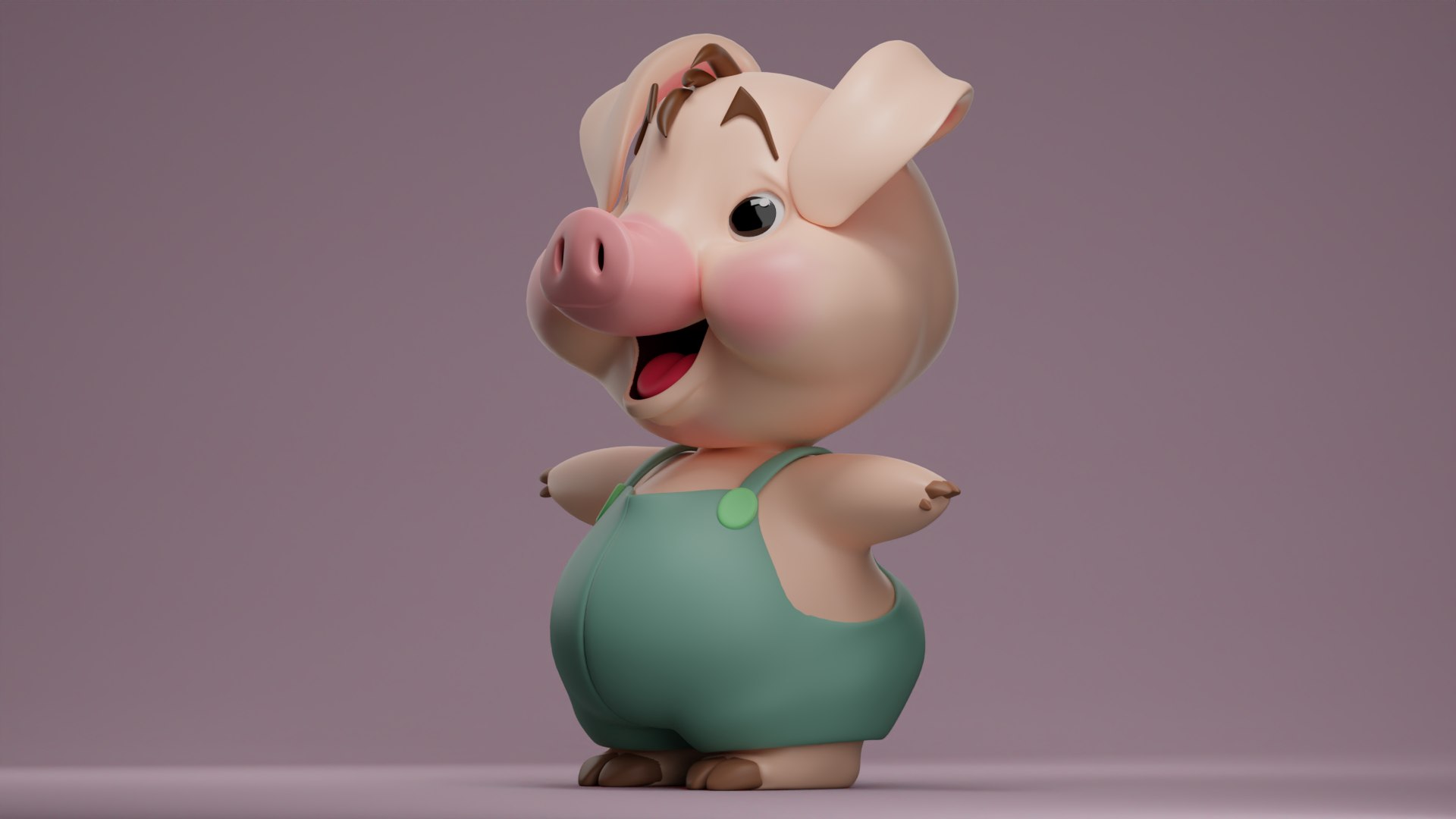 Cute Little Pig Model - TurboSquid 1746070