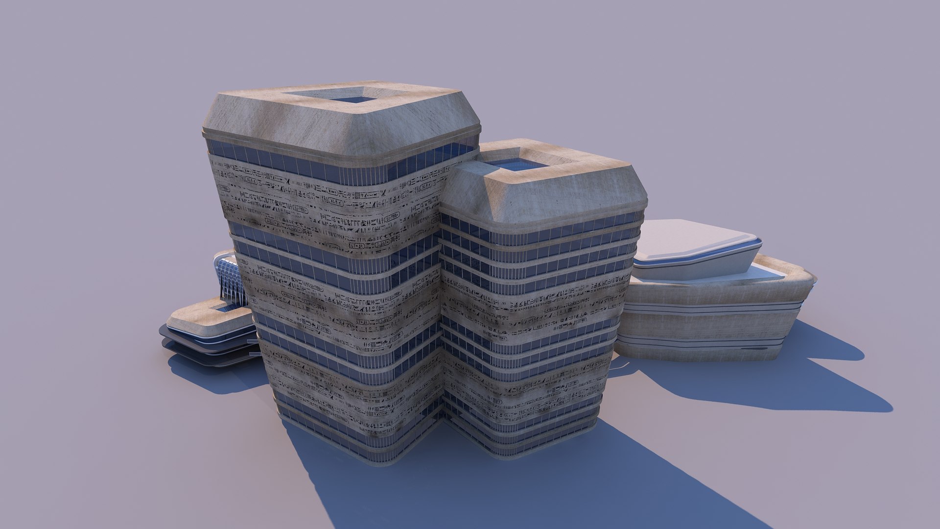 0159 - Complex Building 3D Model - TurboSquid 2239551