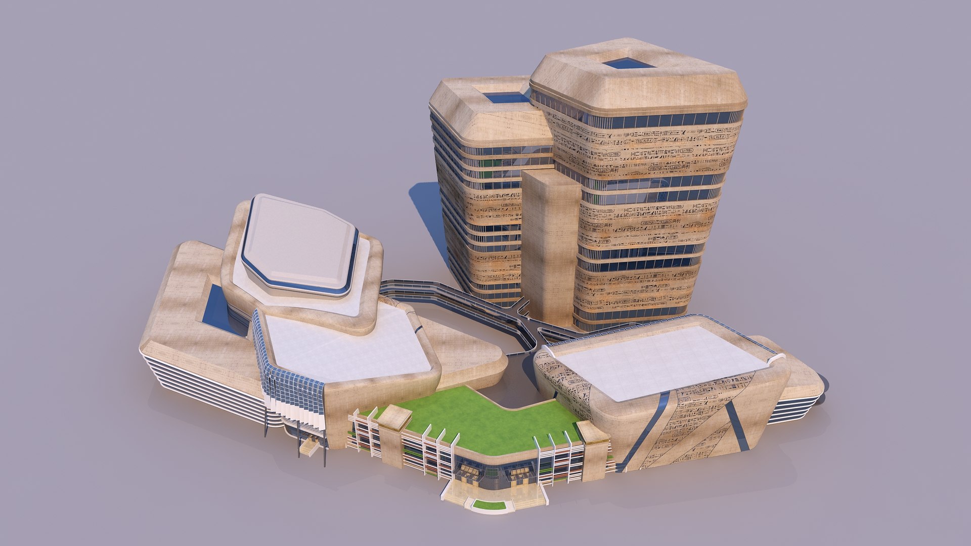 0159 - Complex Building 3D Model - TurboSquid 2239551