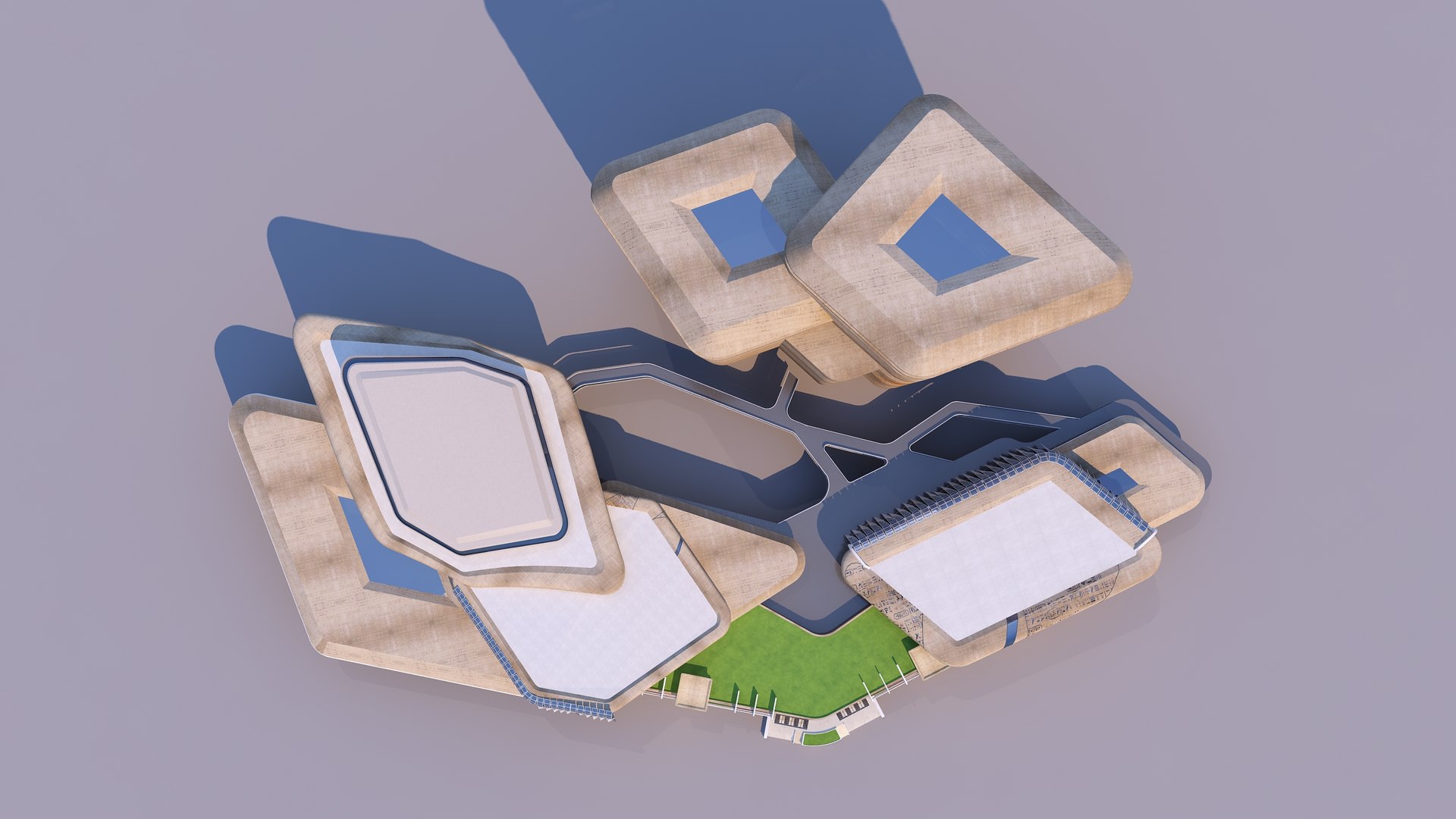 0159 - Complex Building 3D Model - TurboSquid 2239551