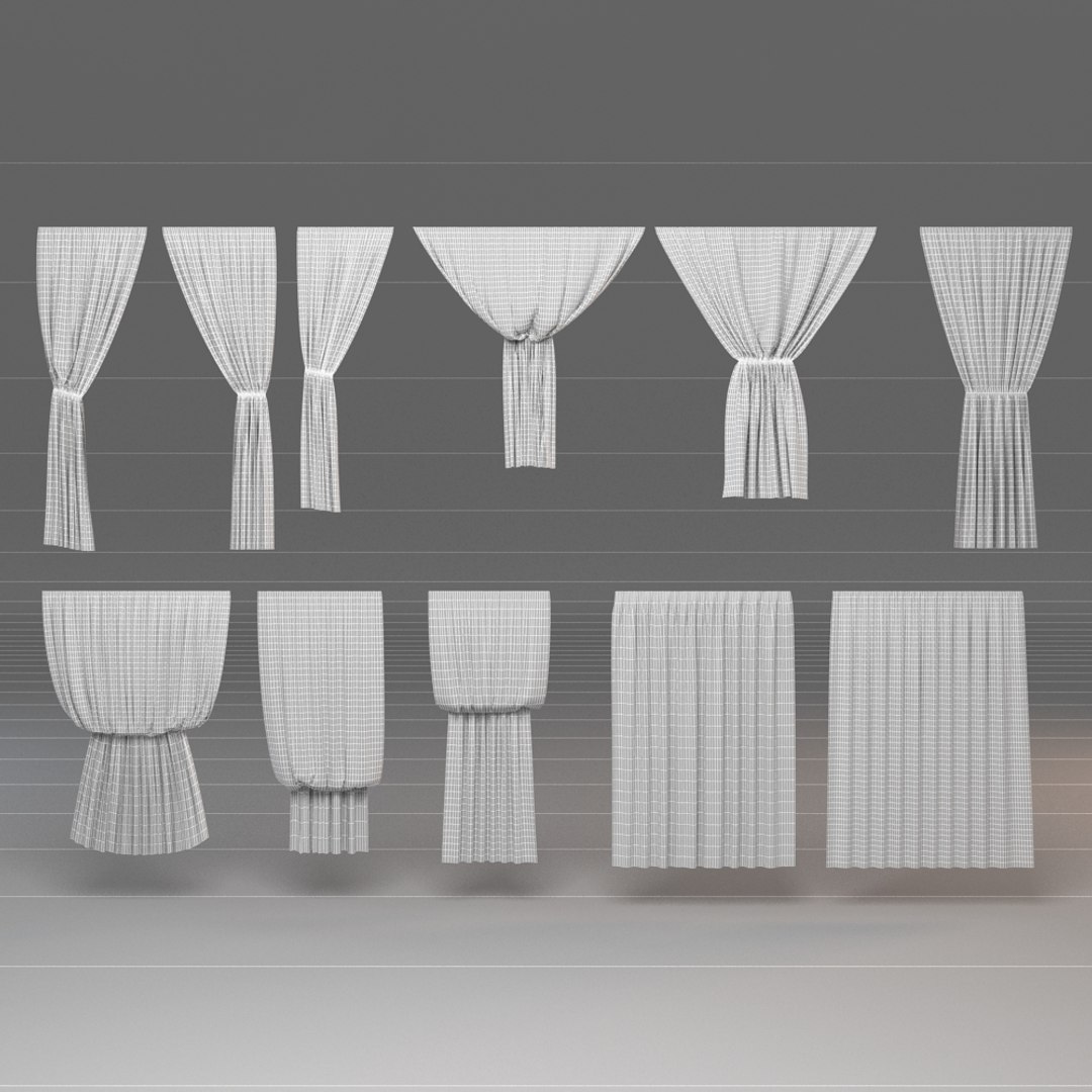 3d Model Of Curtains