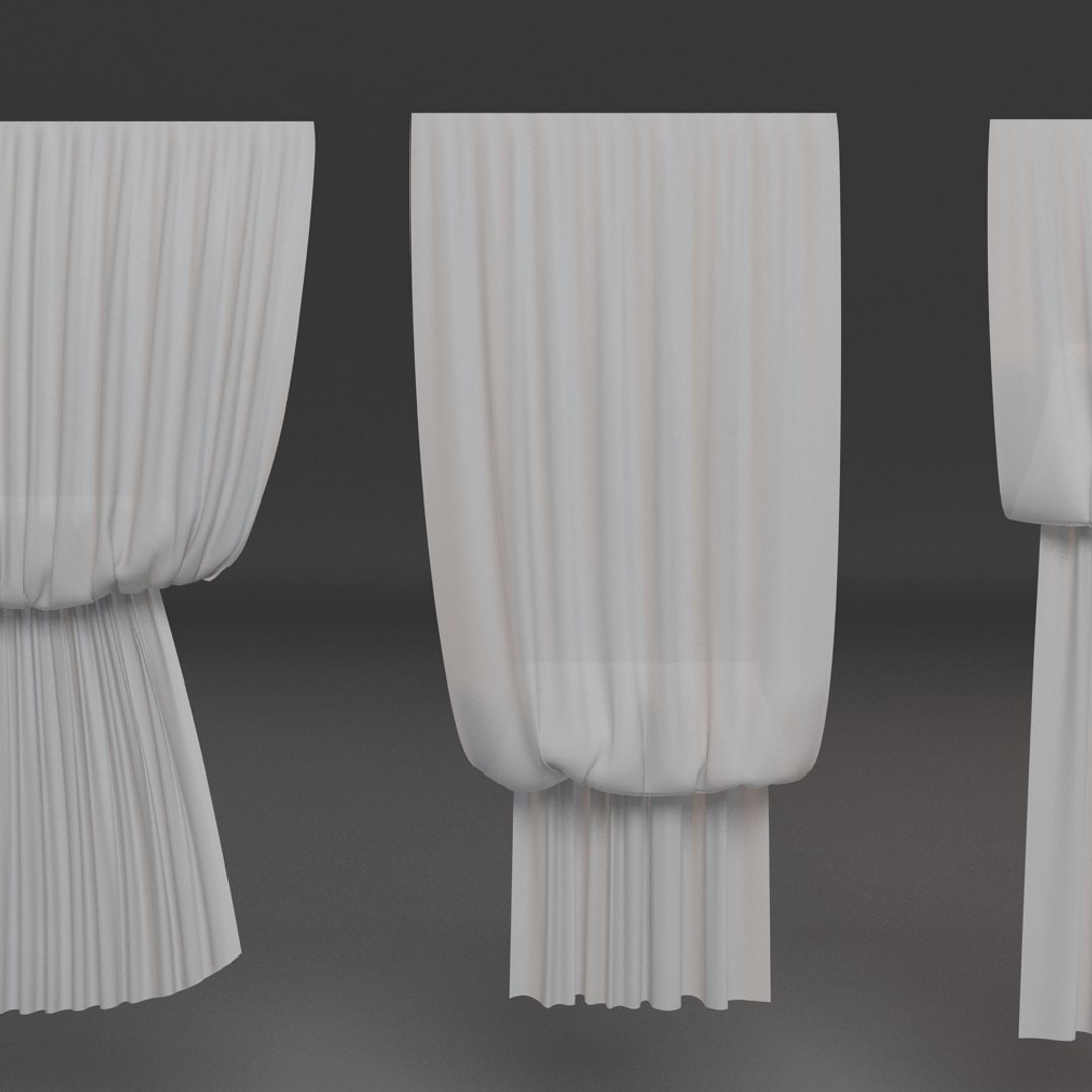 3d Model Of Curtains
