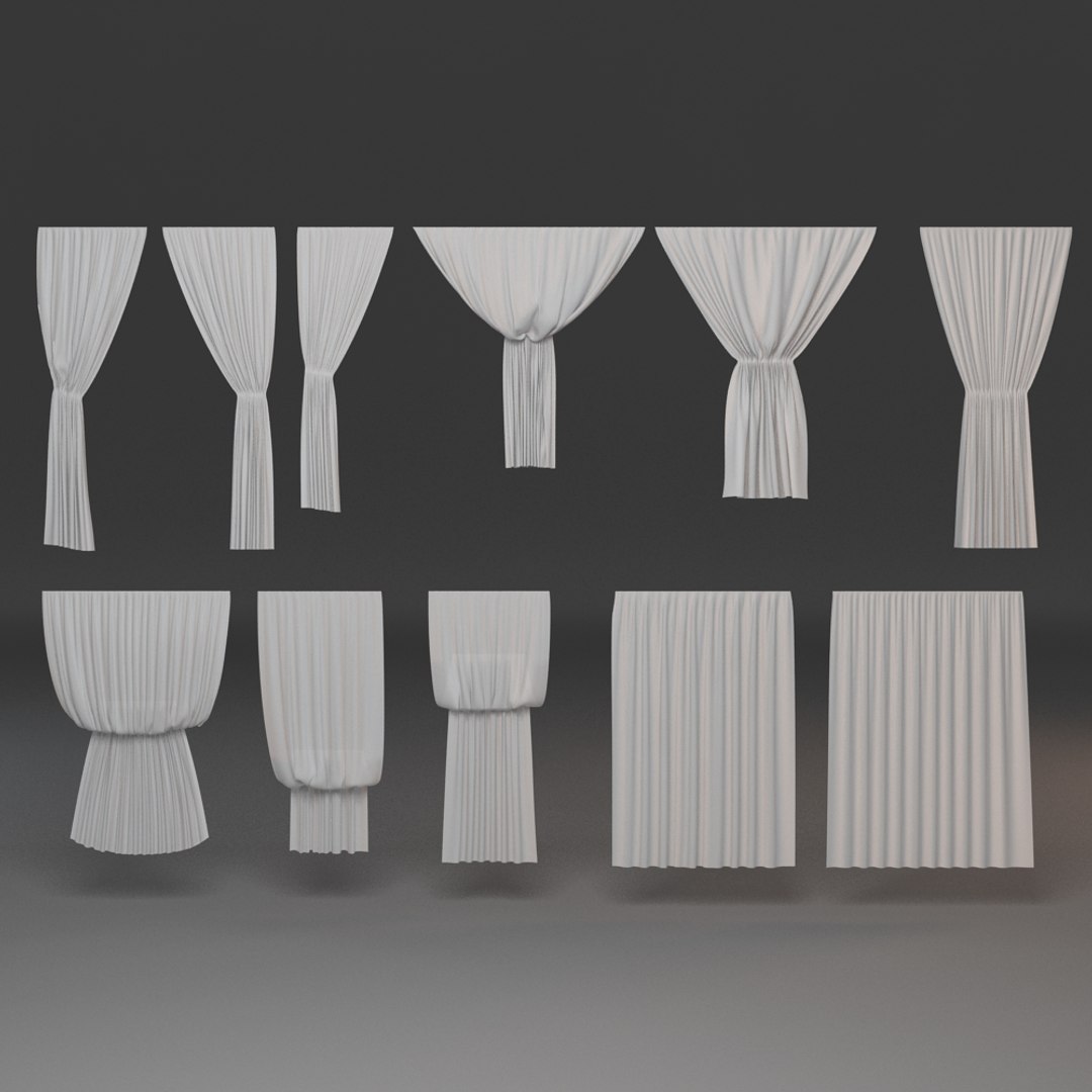 3d Model Of Curtains
