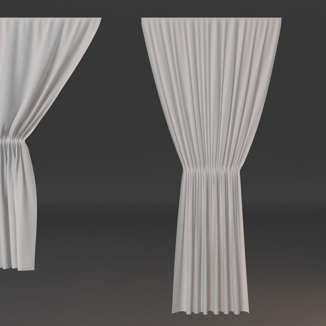 3d Model Of Curtains