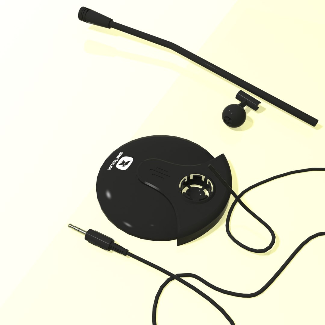 3d model serioux microphone