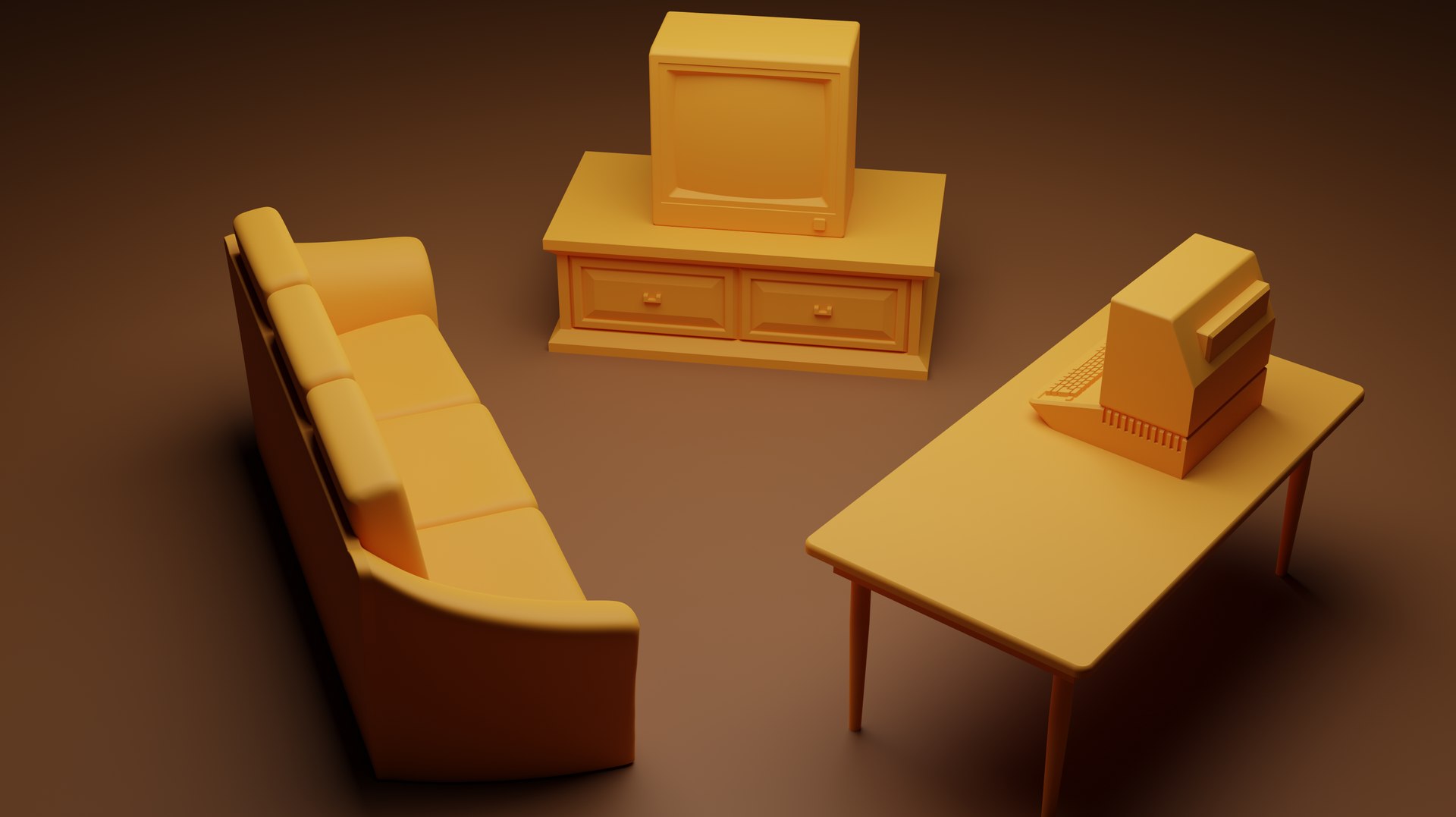 5 Pc Mini Furniture For 3D Printing Model - TurboSquid 2118916