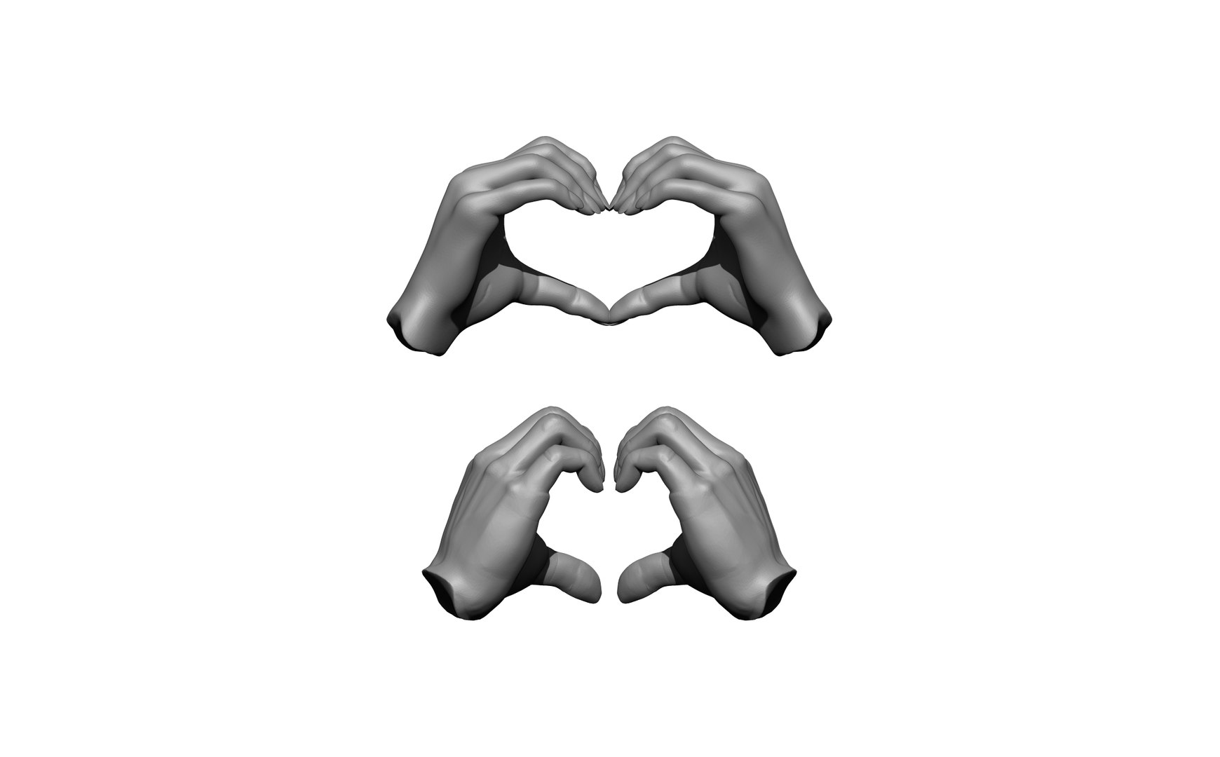 3D model hands heart pendant - TurboSquid 2132887