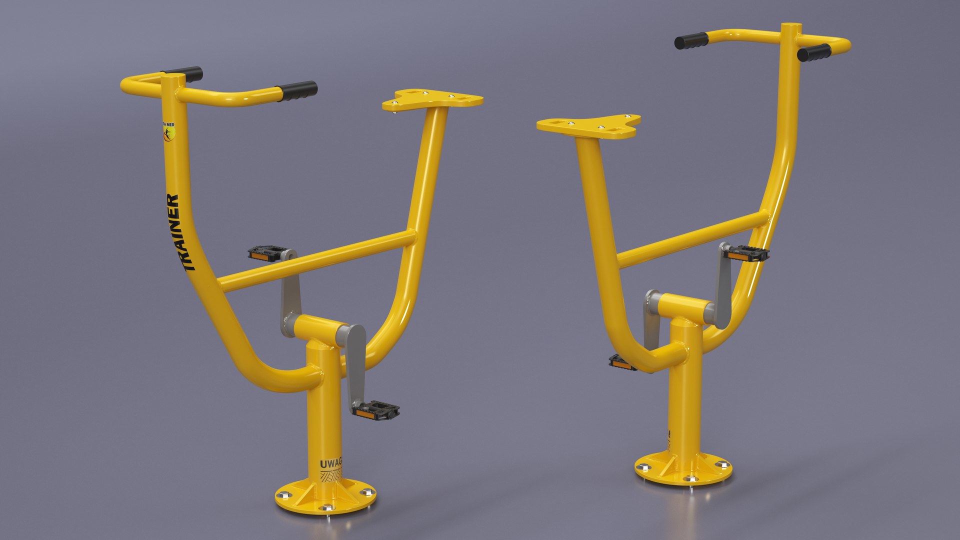 Rider Outdoor Fitness Equipment Yellow Model - TurboSquid 2046610
