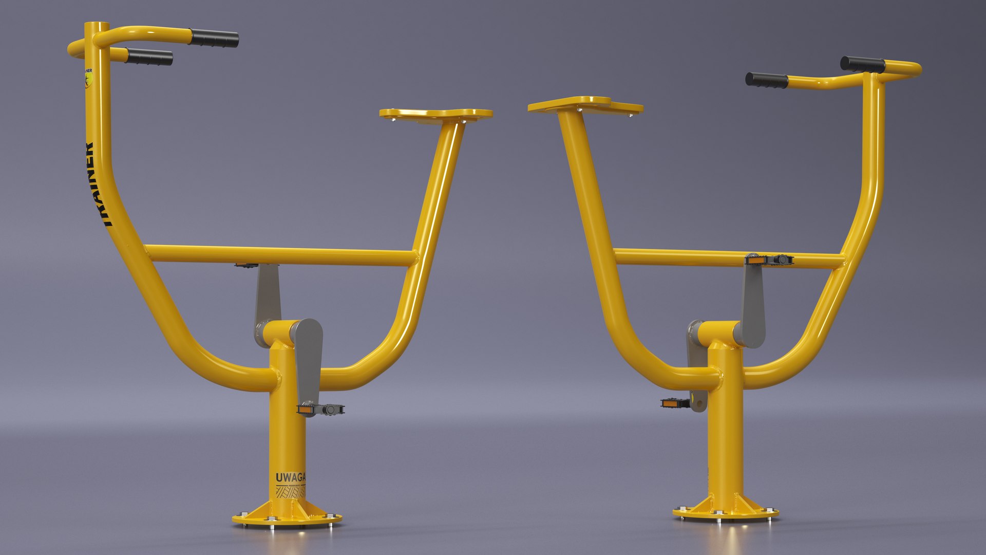 Rider Outdoor Fitness Equipment Yellow Model - TurboSquid 2046610