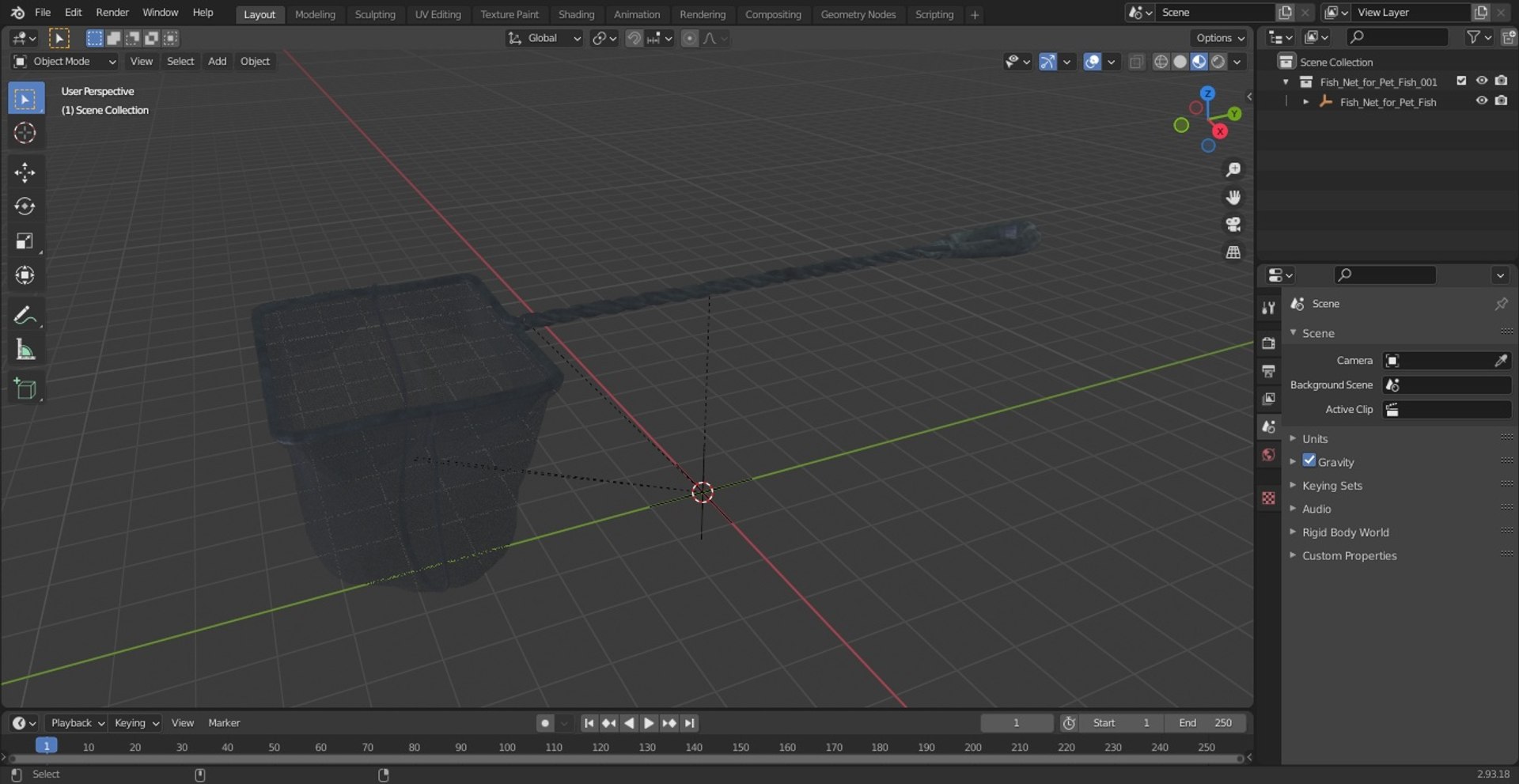 Fish Net for Pet Fish 3D model - TurboSquid 2119205