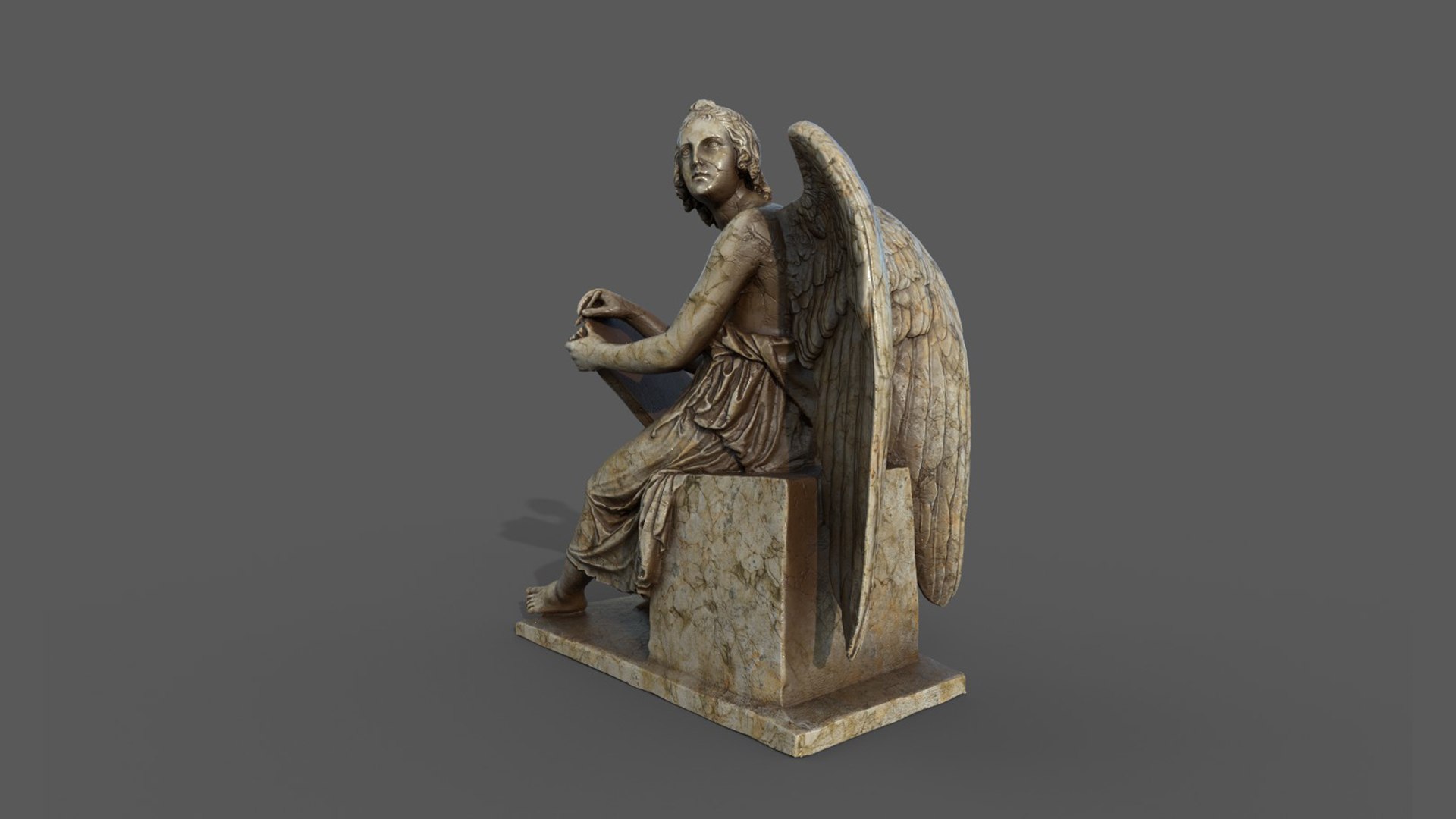 3D Statue Of An Angle 1 - TurboSquid 1825361