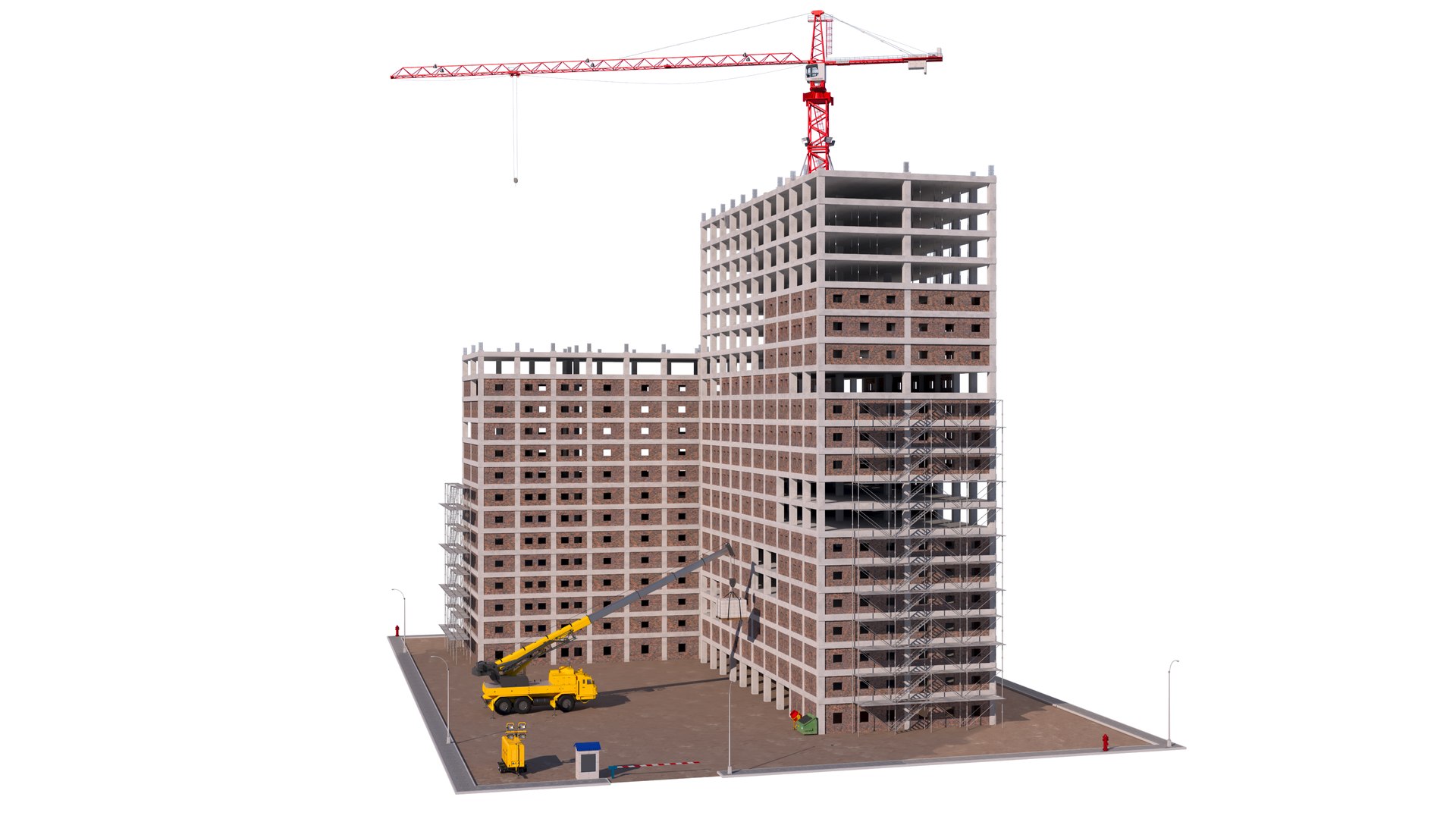 3D Detailed Construction Site - TurboSquid 2282598