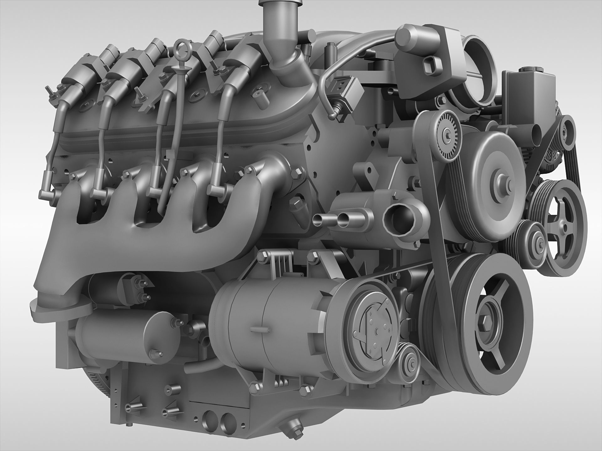 Gm ls3 engine 3D - TurboSquid 1375207