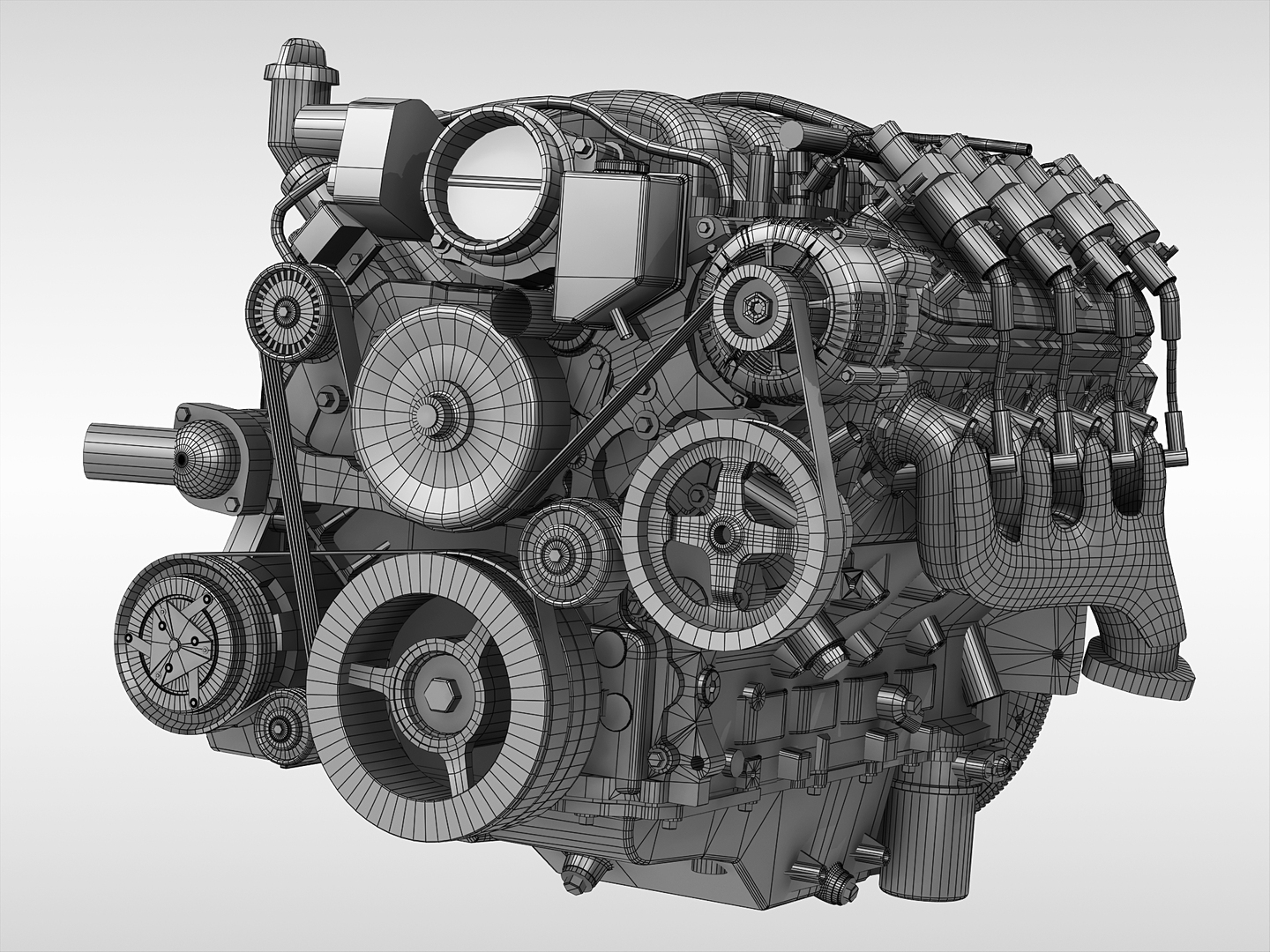 Gm ls3 engine 3D - TurboSquid 1375207
