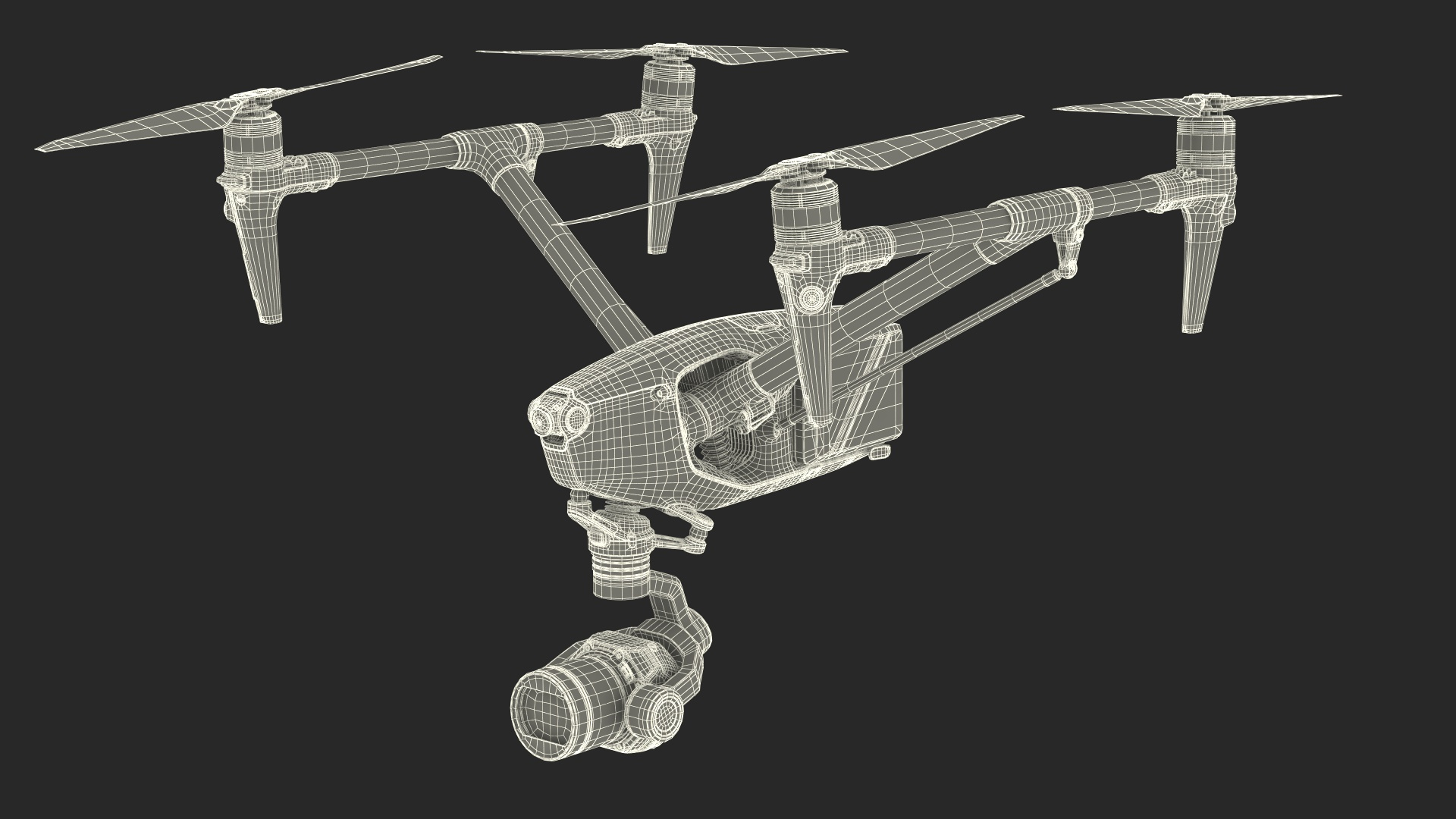 DJI Inspires Drone Rigged 3D Model - TurboSquid 2099655