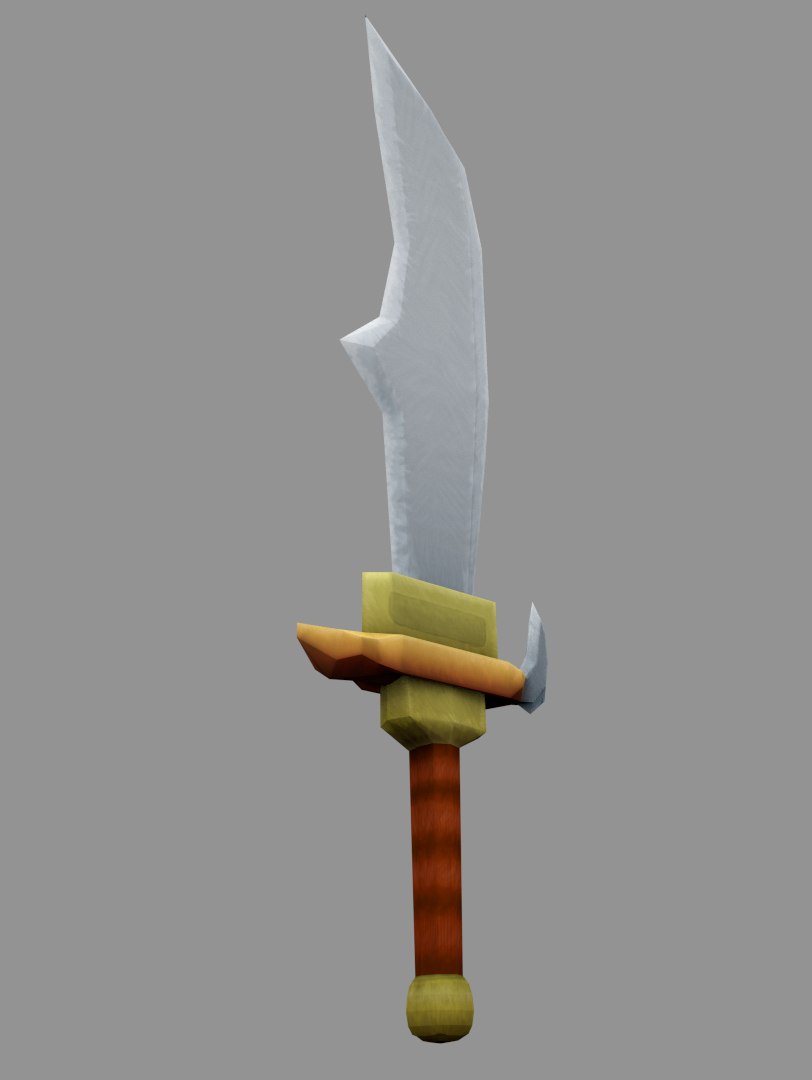 sword hand painted 3d model