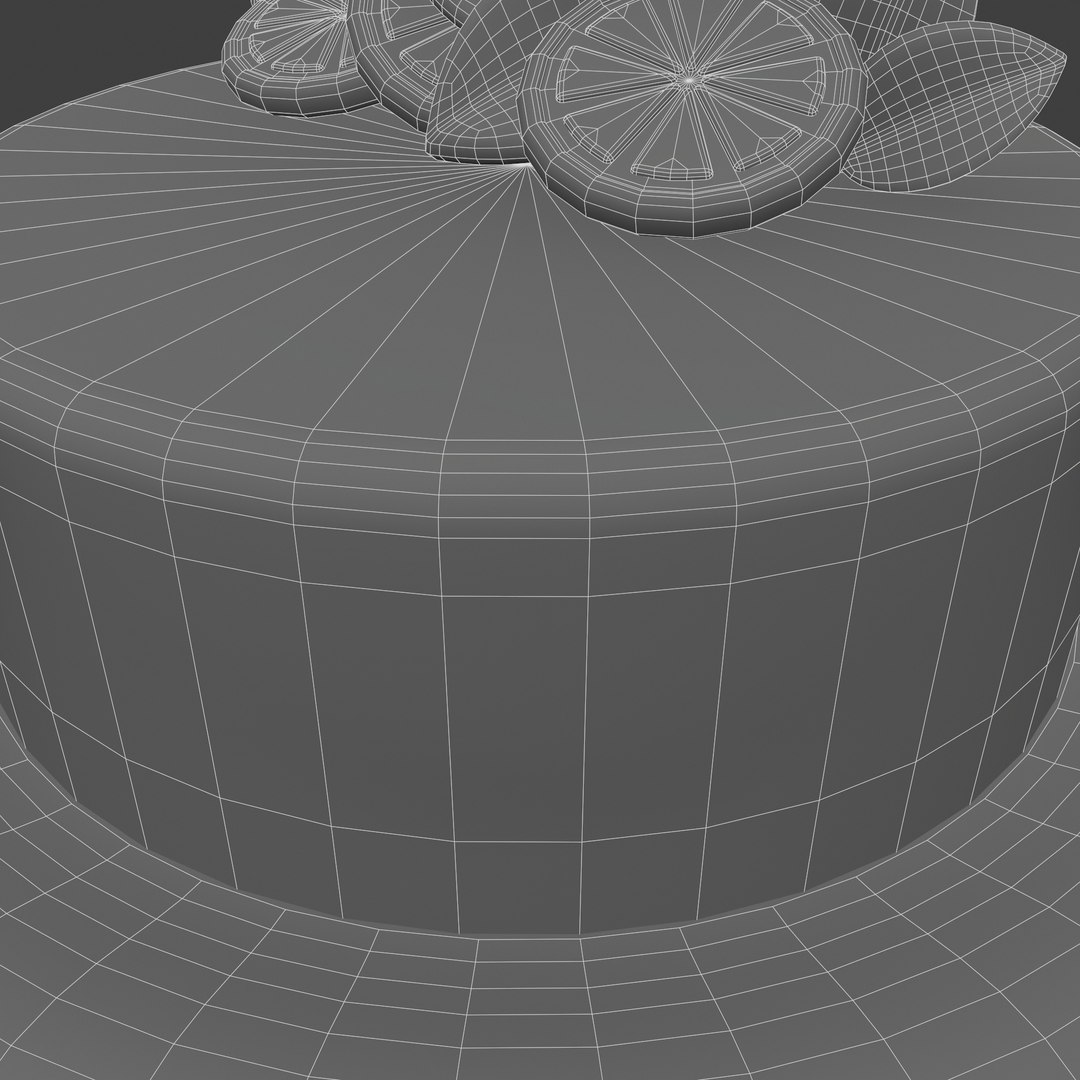 3D Cartoon Lemon Cheesecake Model - TurboSquid 1981305