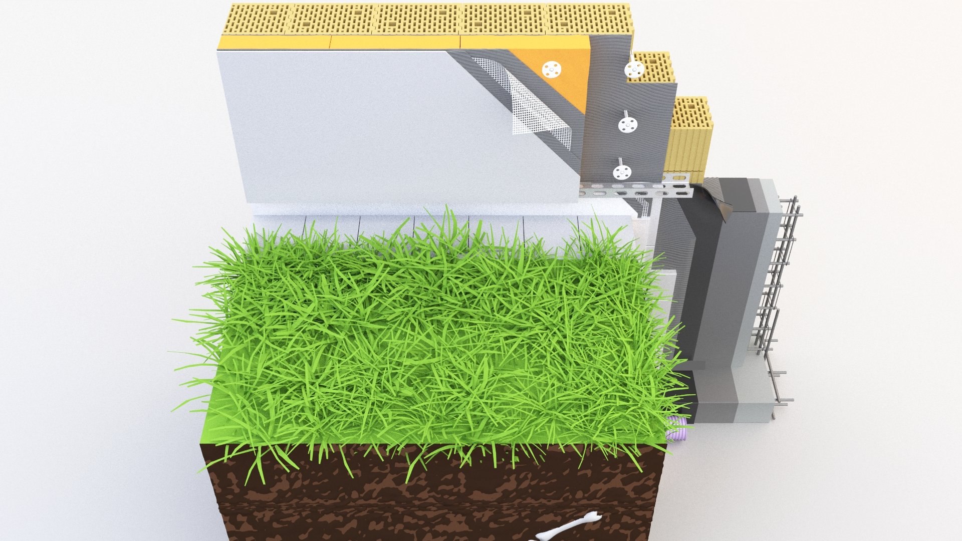 Thermal insulation brick wall 3D model - TurboSquid 1529144