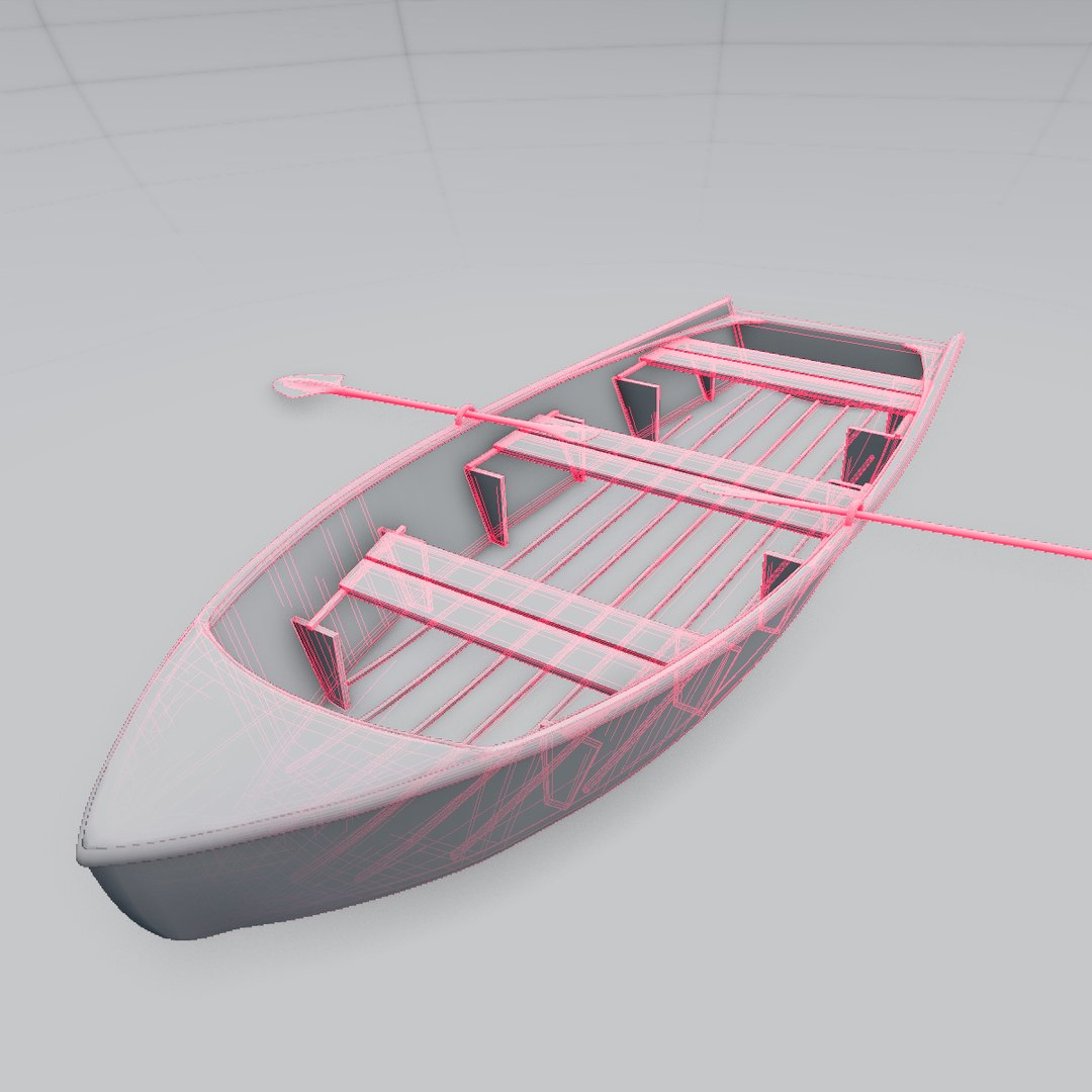 3D Row Boat Model - TurboSquid 1245015