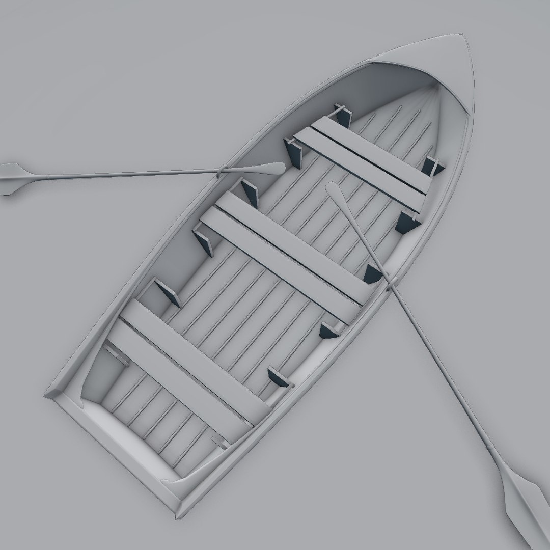 3D Row Boat Model - TurboSquid 1245015