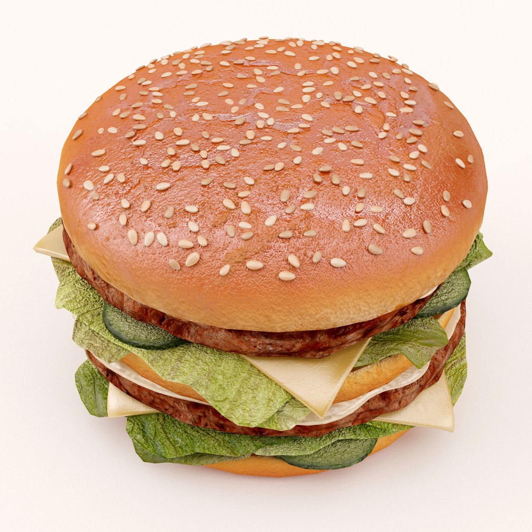 3d Burger 01 Model