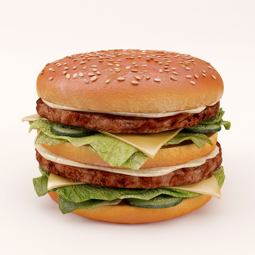 3d Burger 01 Model