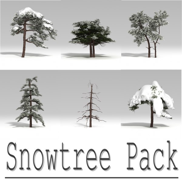 snowtree tree snow 3d model