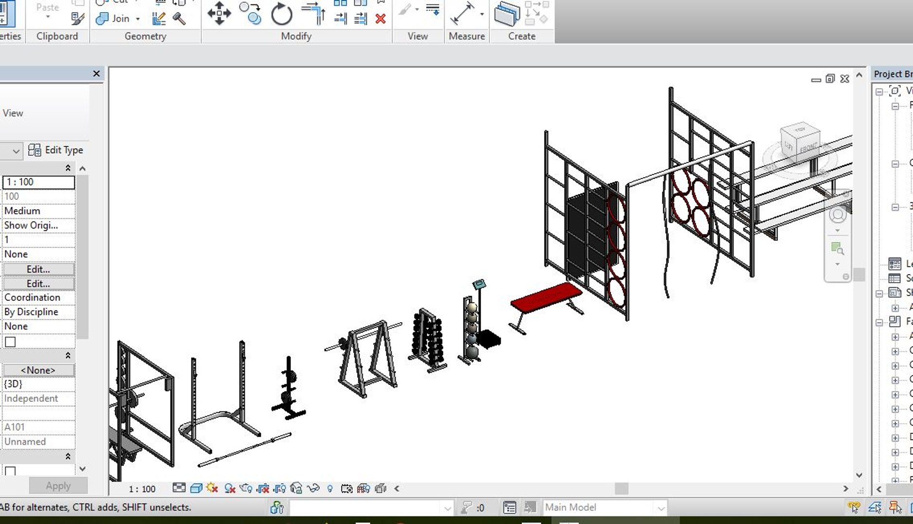 25 Gym Revit 2015 3D Model - TurboSquid 1290337