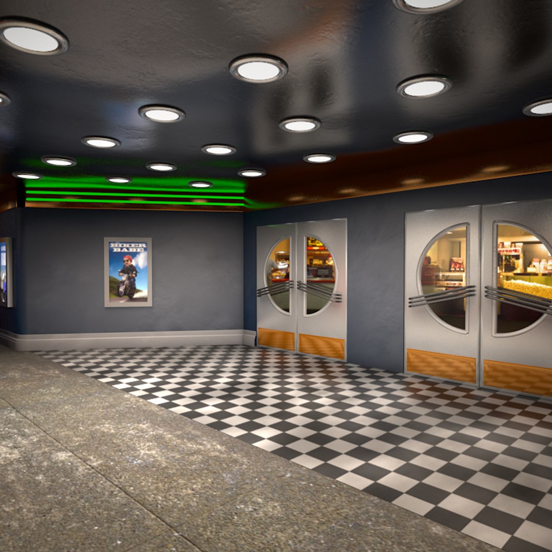 3ds Max Movie Theater Exterior