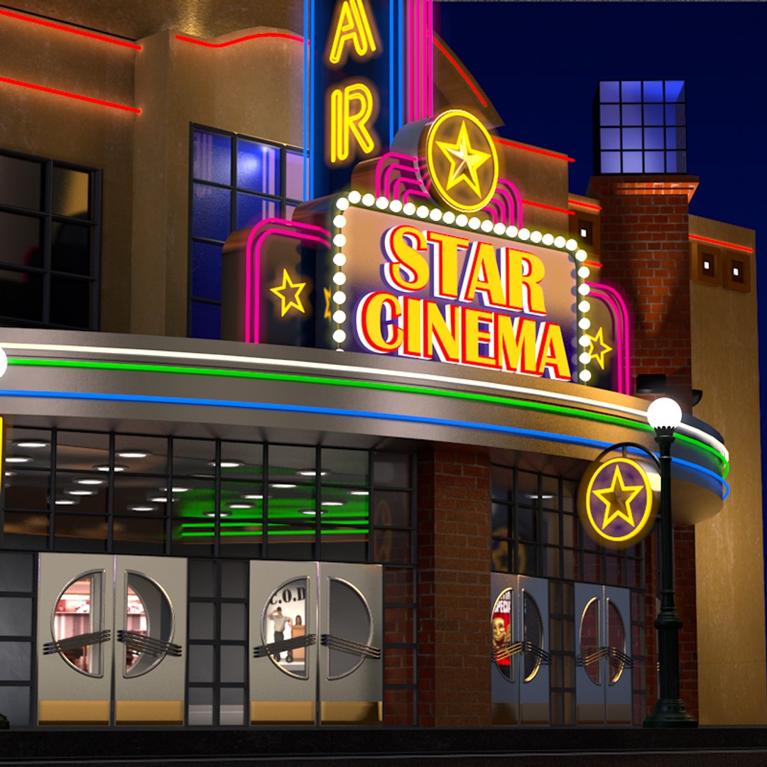 3ds Max Movie Theater Exterior