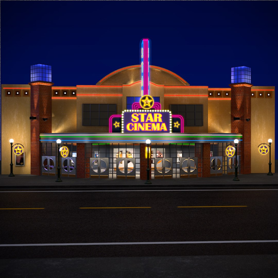 3ds Max Movie Theater Exterior