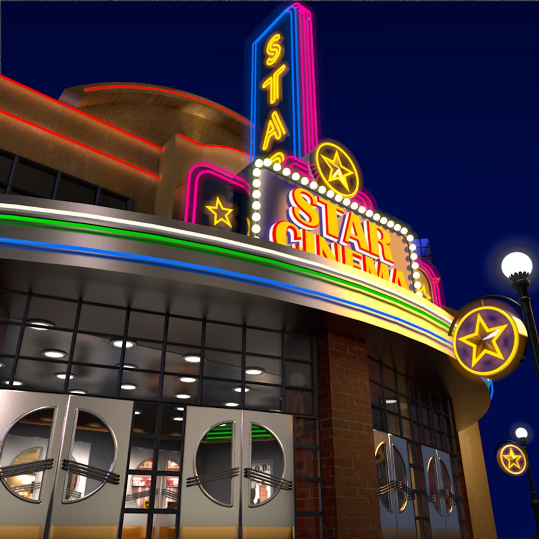 3ds max movie theater exterior